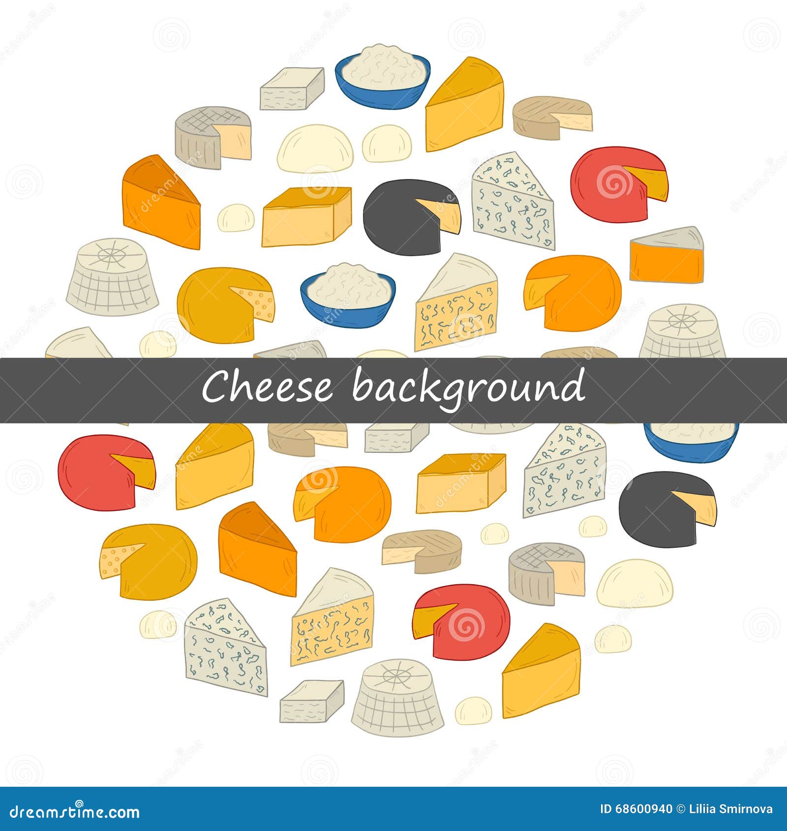 Round cheese background stock vector. Illustration of cheddar - 68600940