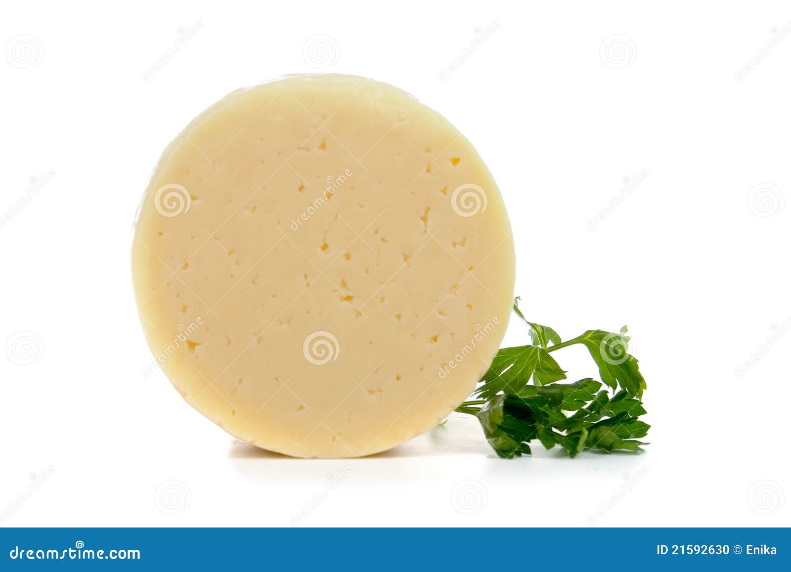 Round Cheese On Rustic Wooden Board, Isolated Over White Royalty-Free ...