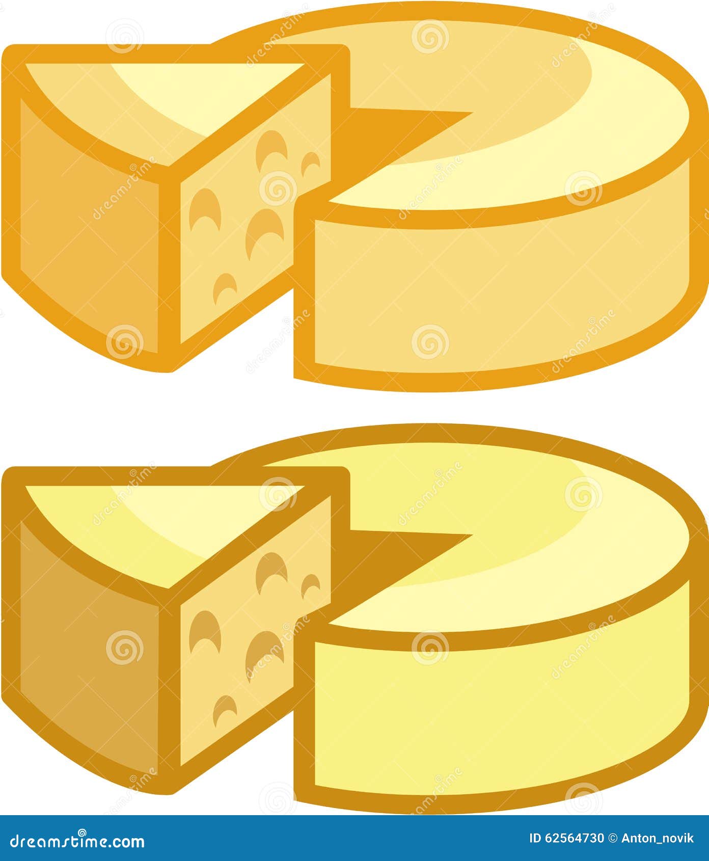 Round Cheese In Red Casing. Cheese With Large Holes In It. Cartoon ...