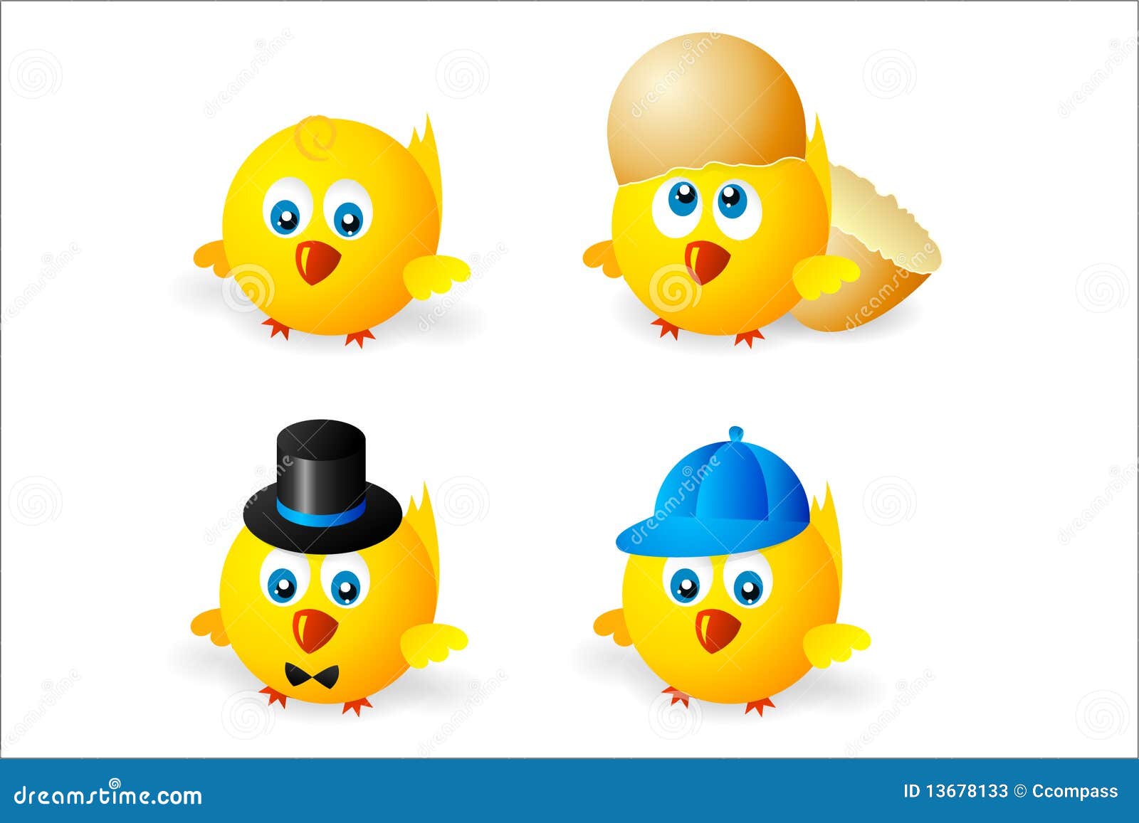 Round chicken stock vector. Illustration of round, clip - 13678133