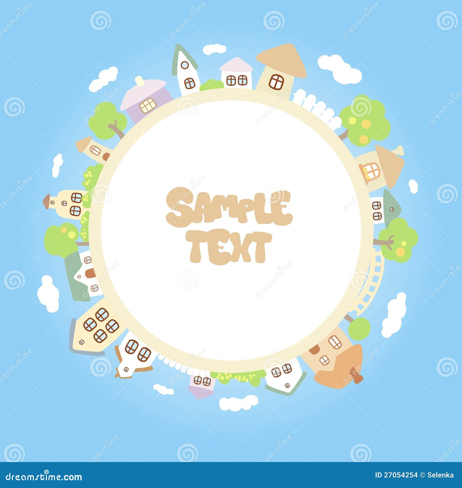 Round Children Frame Design. Stock Vector - Illustration of cartoon ...