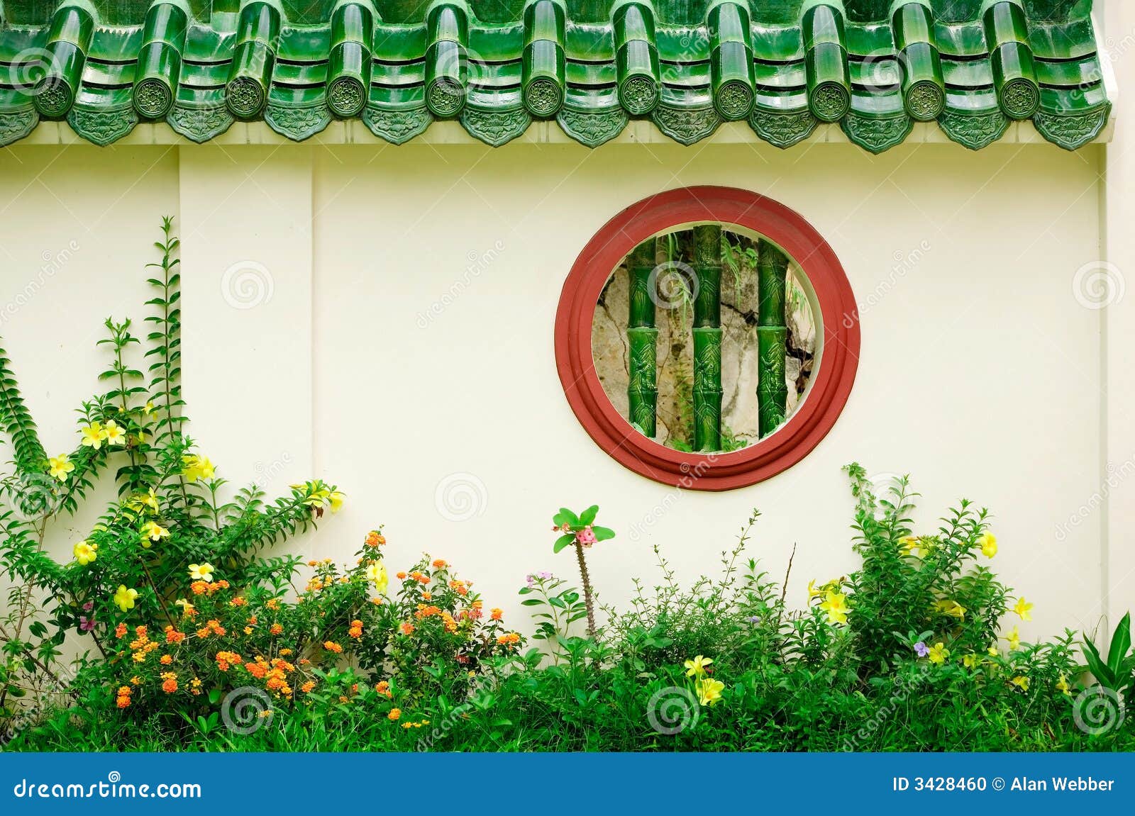 Round Chinese window stock photo. Image of chinese, travel - 3428460