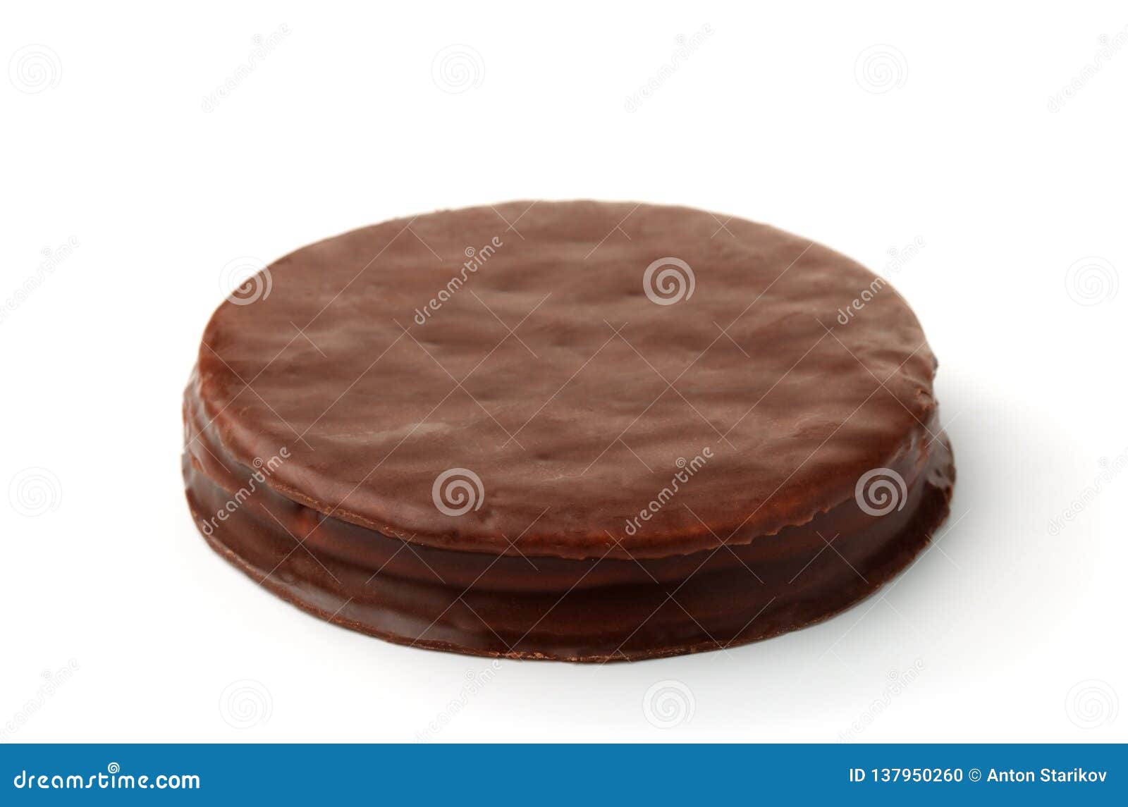 Round chocolate cookie stock photo. Image of biscuit - 137950260