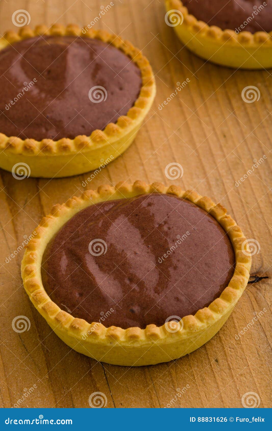 Round chocolate tart stock photo. Image of curd, baked - 88831626