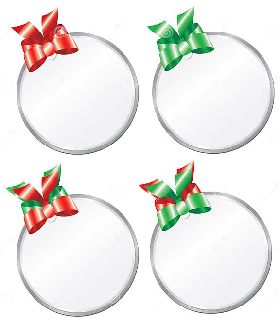 Round Christmas Gift Tags stock vector. Illustration of design - 4243968