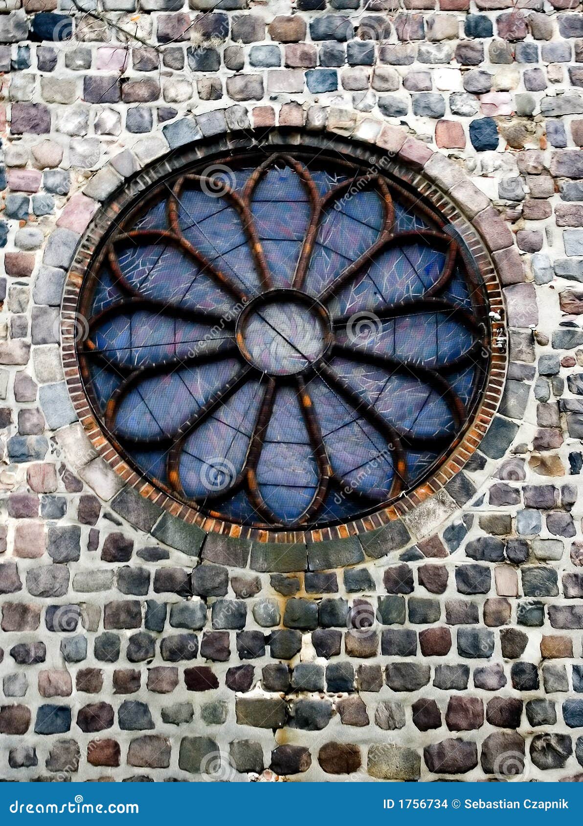 Round church window stock photo. Image of detail, unique - 1756734