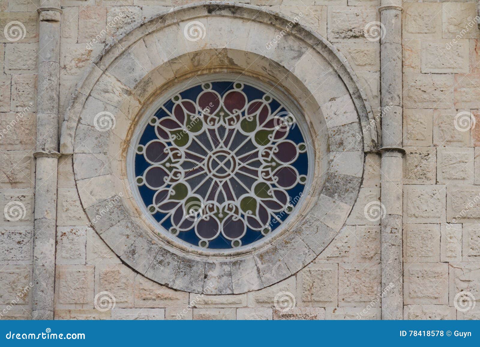 Round church window stock photo. Image of decoration - 78418578
