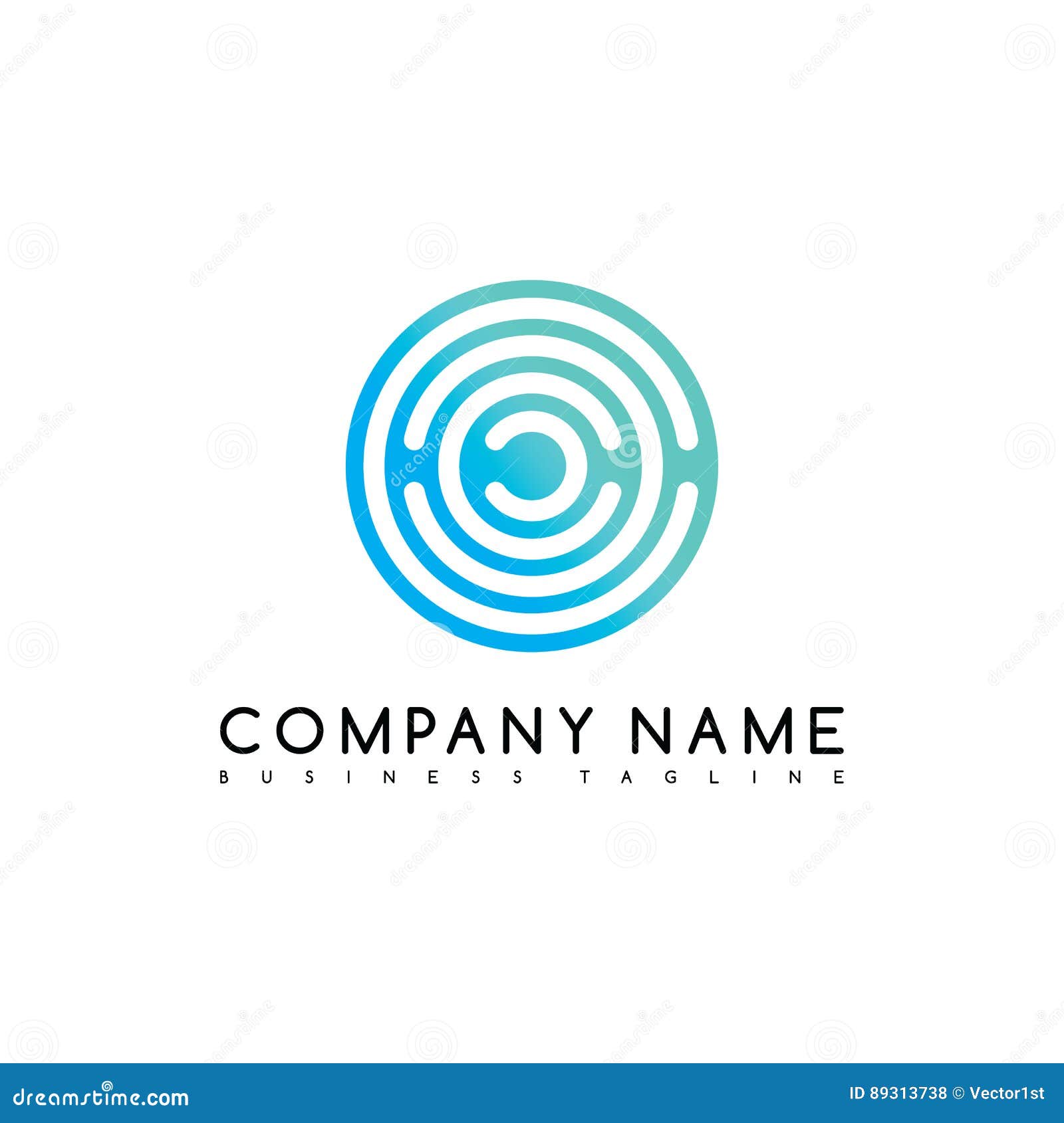 Round Circle Logo Logotype Brand Template Art Stock Vector ...
