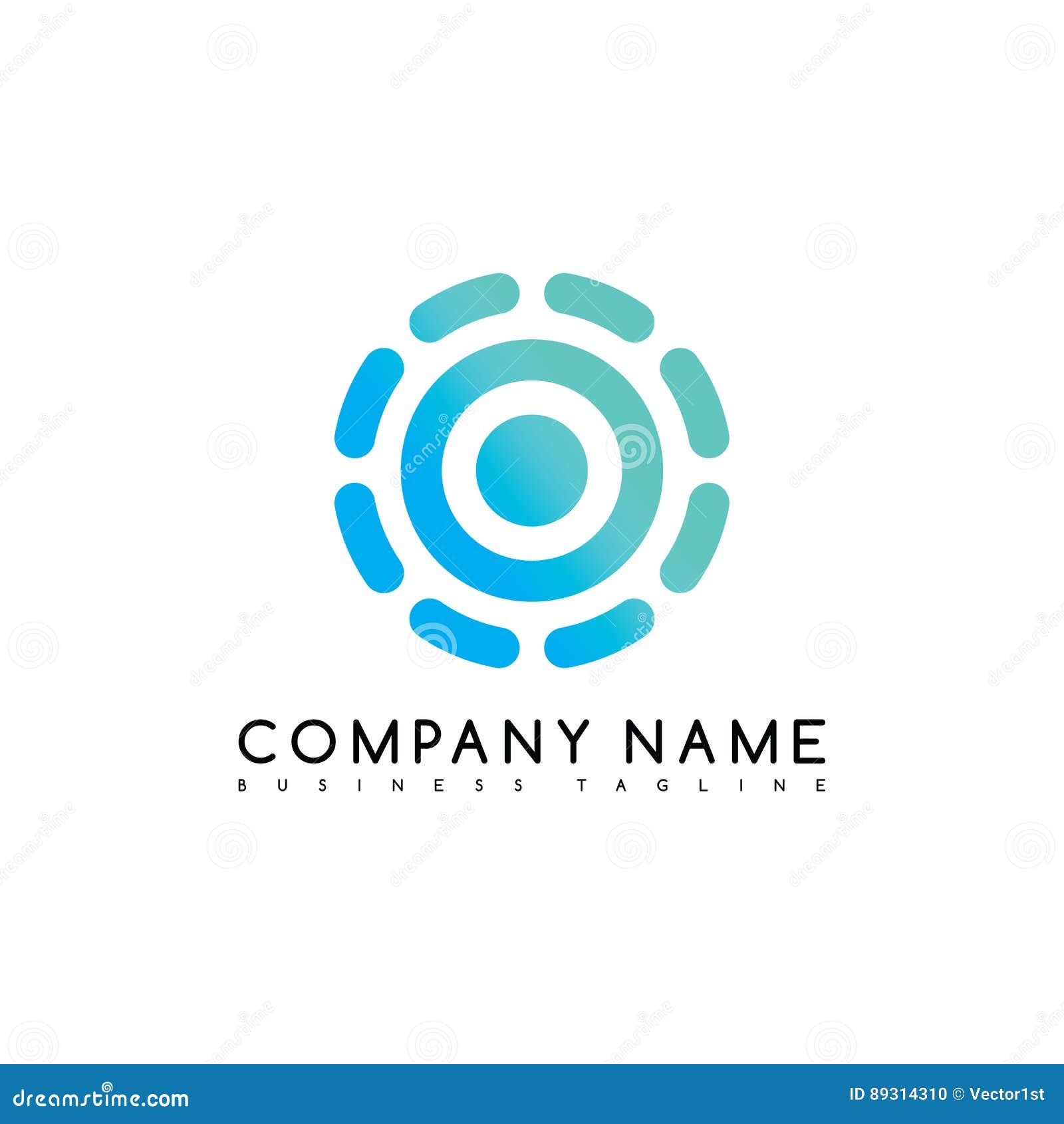 Round Circle Logo Logotype Brand Template Art Stock Vector ...
