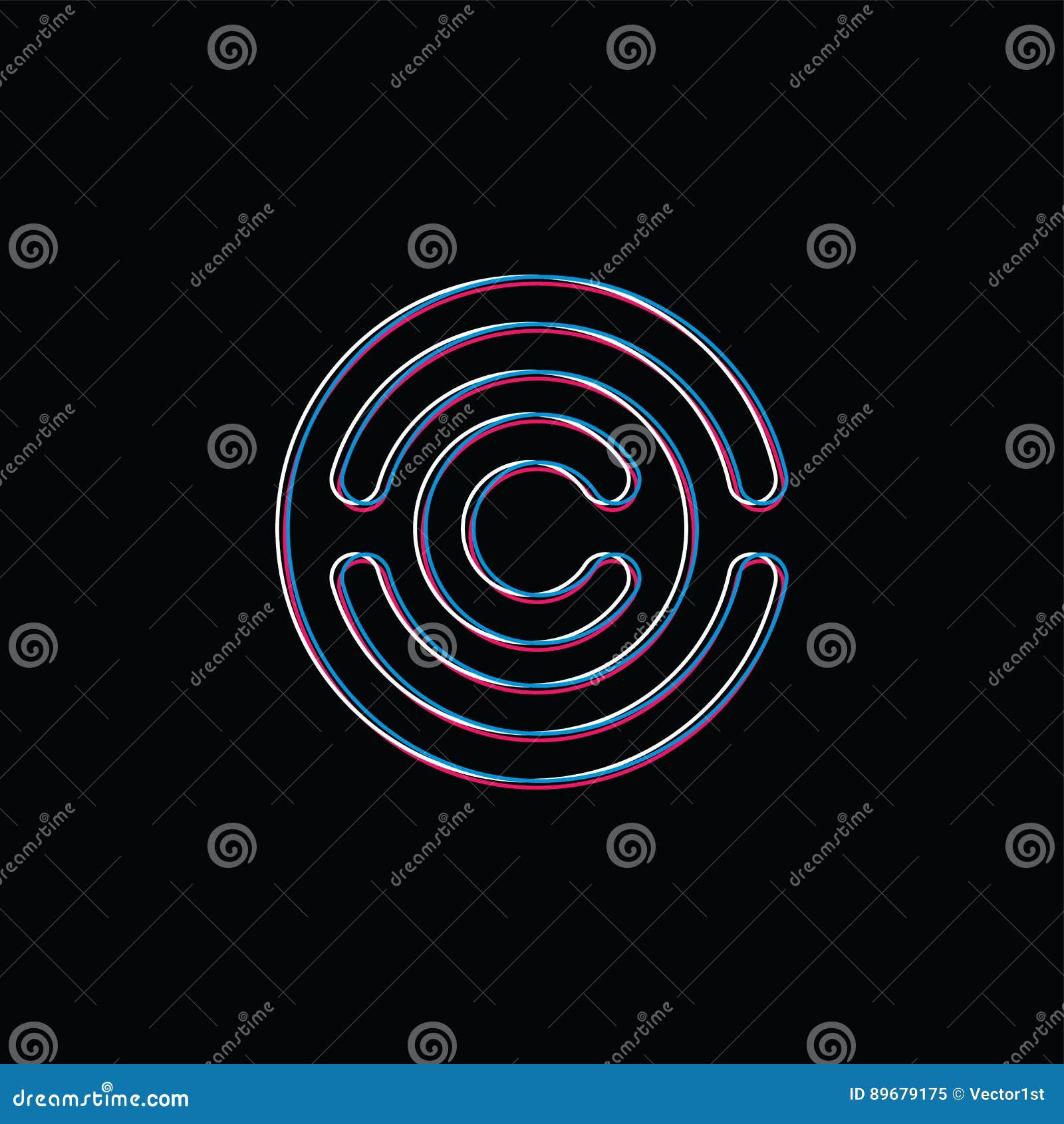 Round Circle Logo Logotype Brand Template Art Stock Vector ...