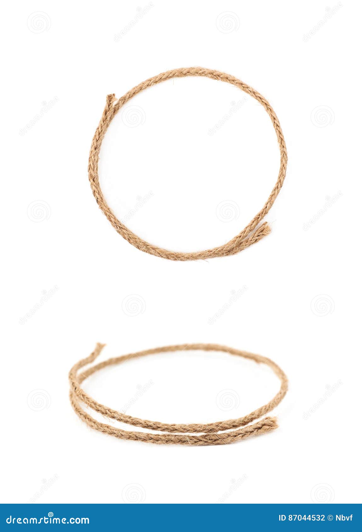 Round Circle Made of Linen Rope Stock Photo - Image of knot, macro ...