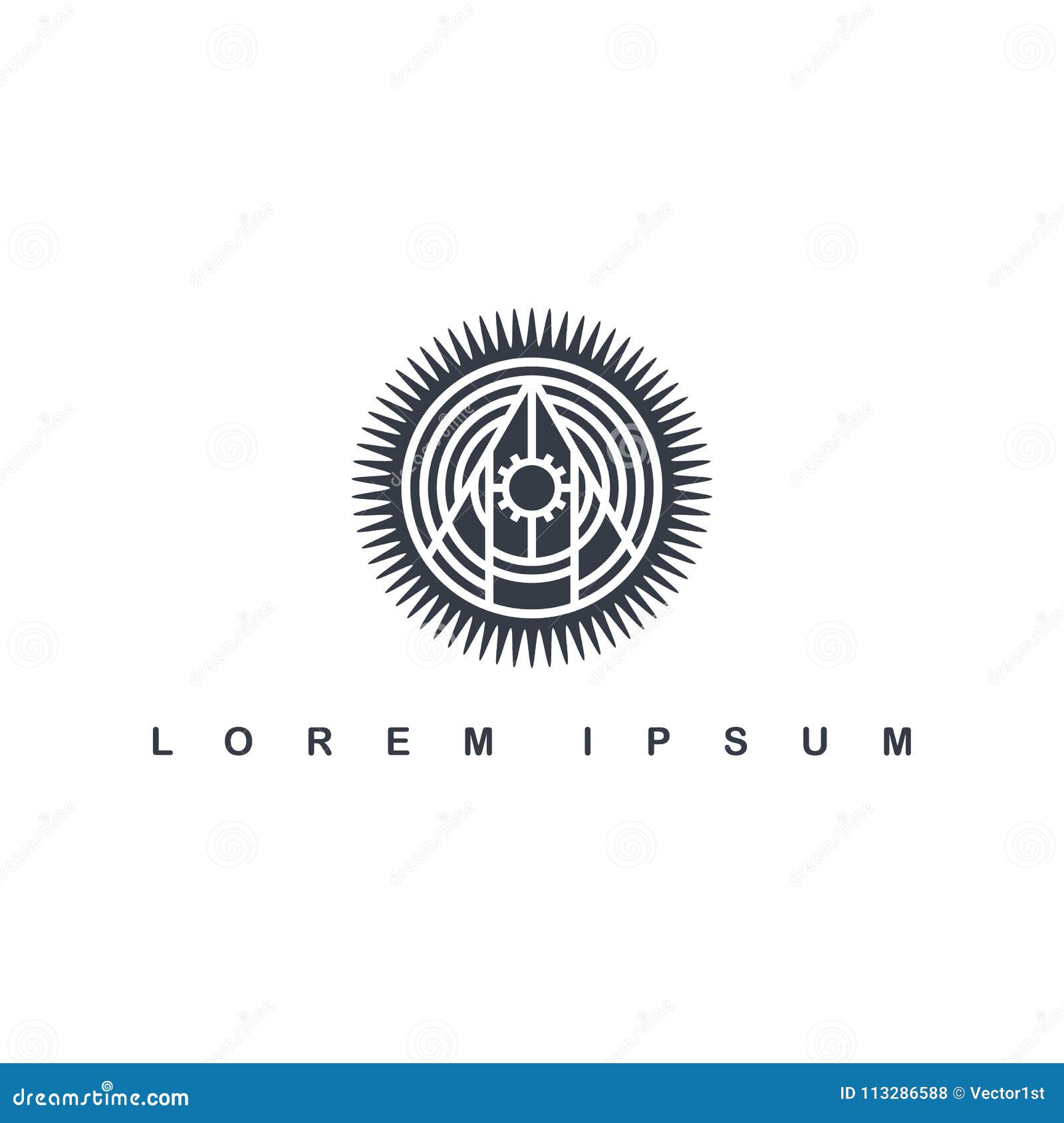 Round Circle Native Tribe Sign Symbol Logo Stock Vector - Illustration ...