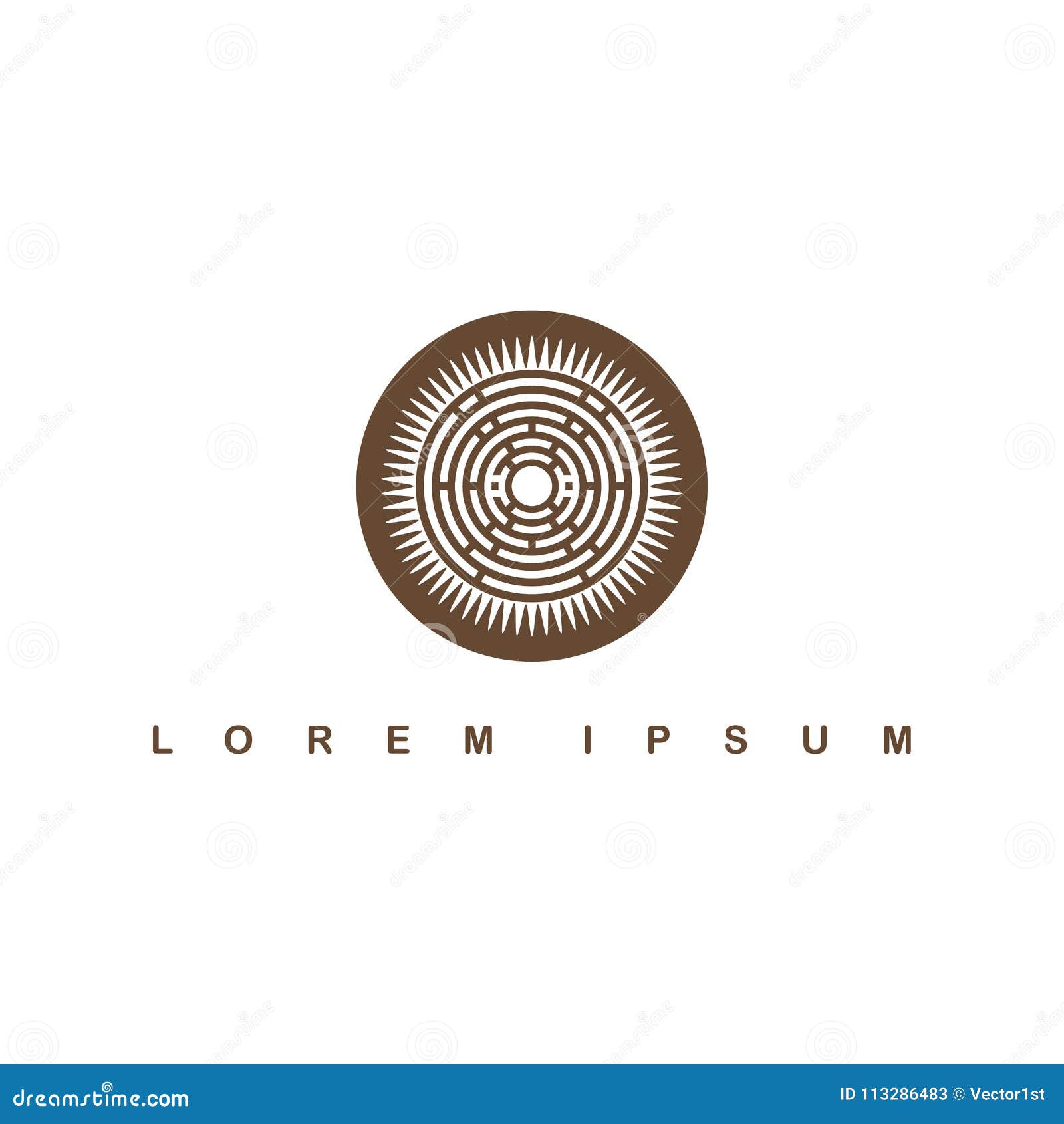 Round Circle Native Tribe Sign Symbol Logo Stock Vector - Illustration ...