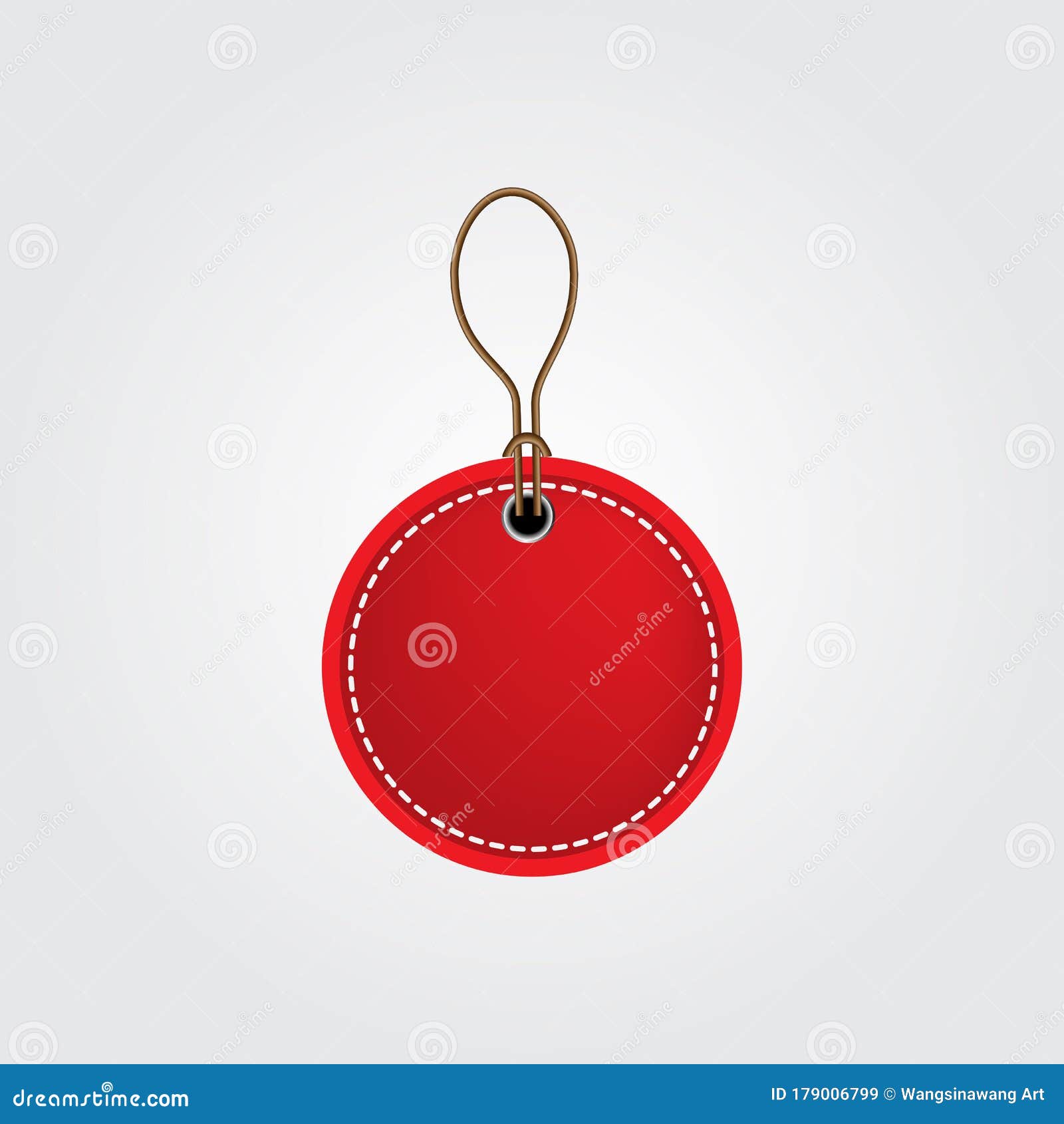 Round Circle Realistic Prize Tag Icon Vector Illustration Stock Vector ...