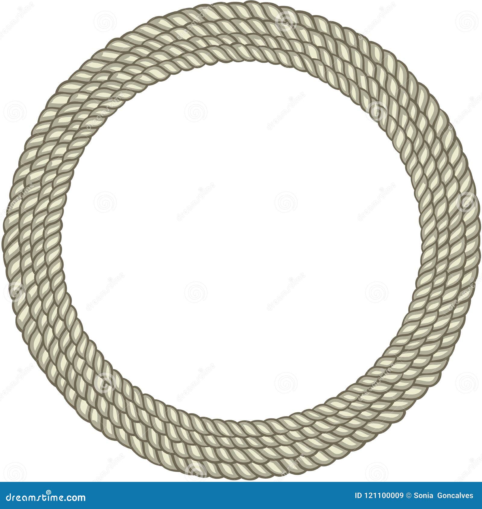 Round circle rope border stock vector. Illustration of empty - 121100009