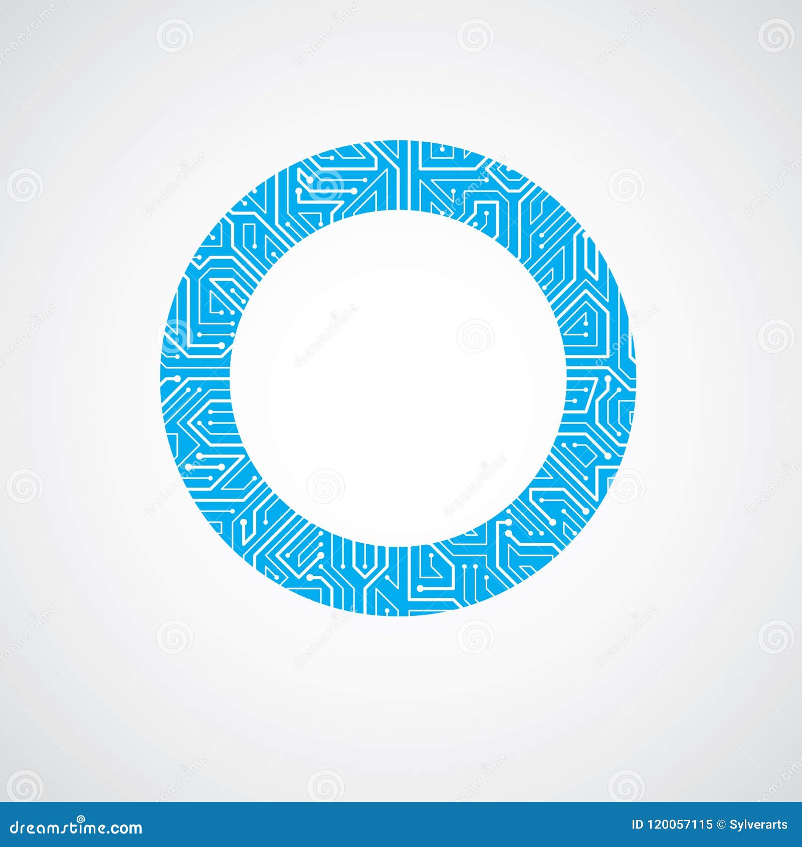 Round Circuit Board with Electronic Components of Technology Device ...