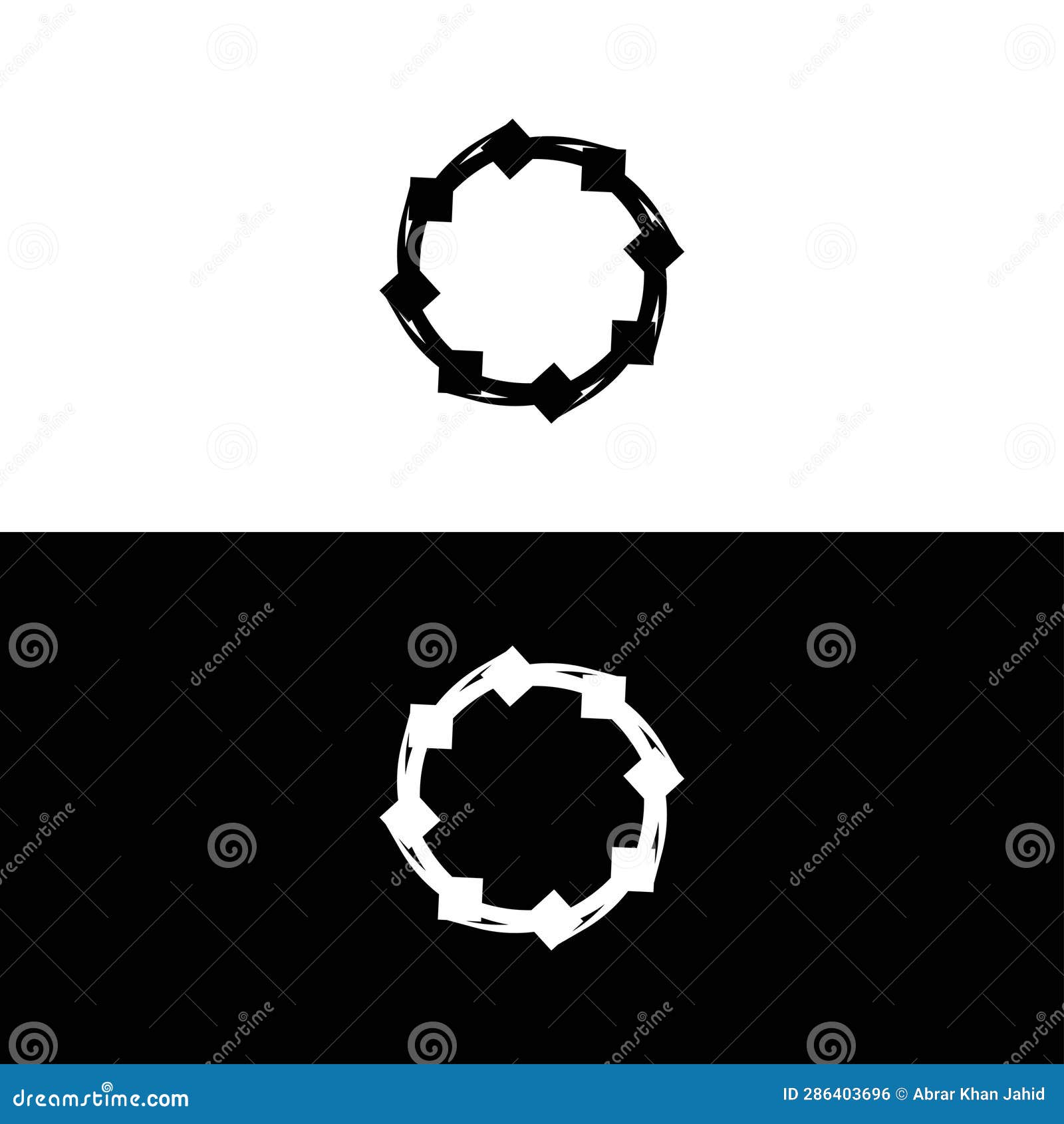 Round Circular Banner Frames, Borders Stock Illustration - Illustration ...