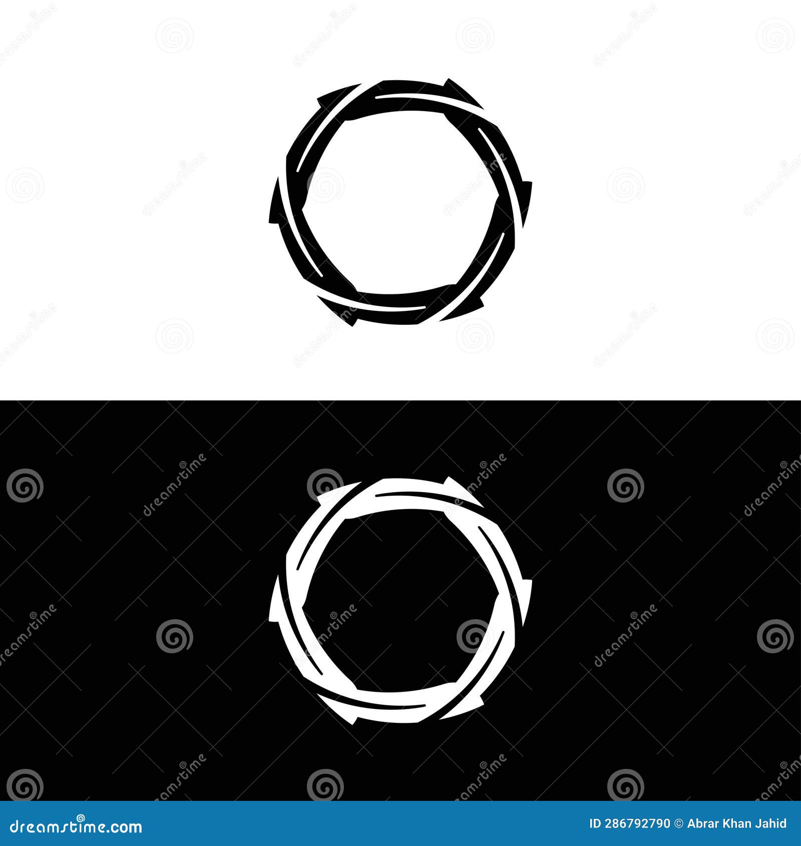 Round Circular Banner Frames, Borders Stock Illustration - Illustration ...