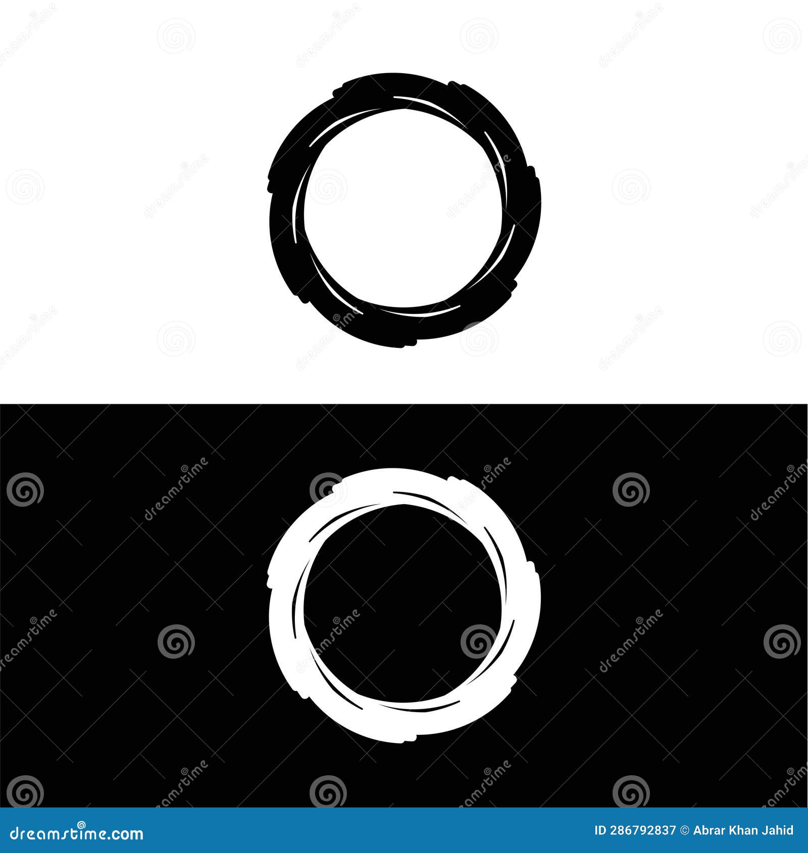 Round Circular Banner Frames, Borders Stock Illustration - Illustration ...