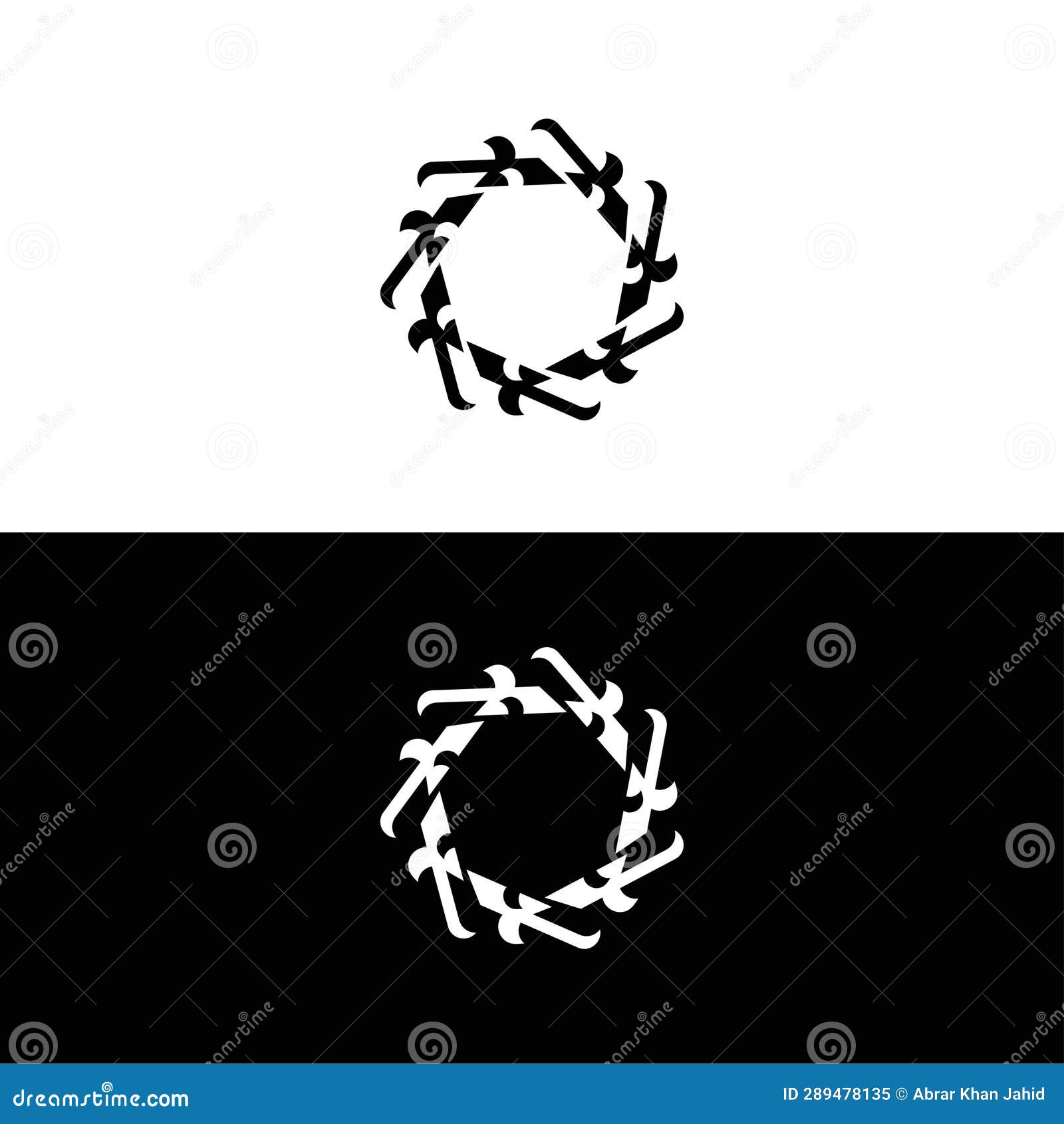 Round Circular Banner Frames, Borders Stock Vector - Illustration of ...