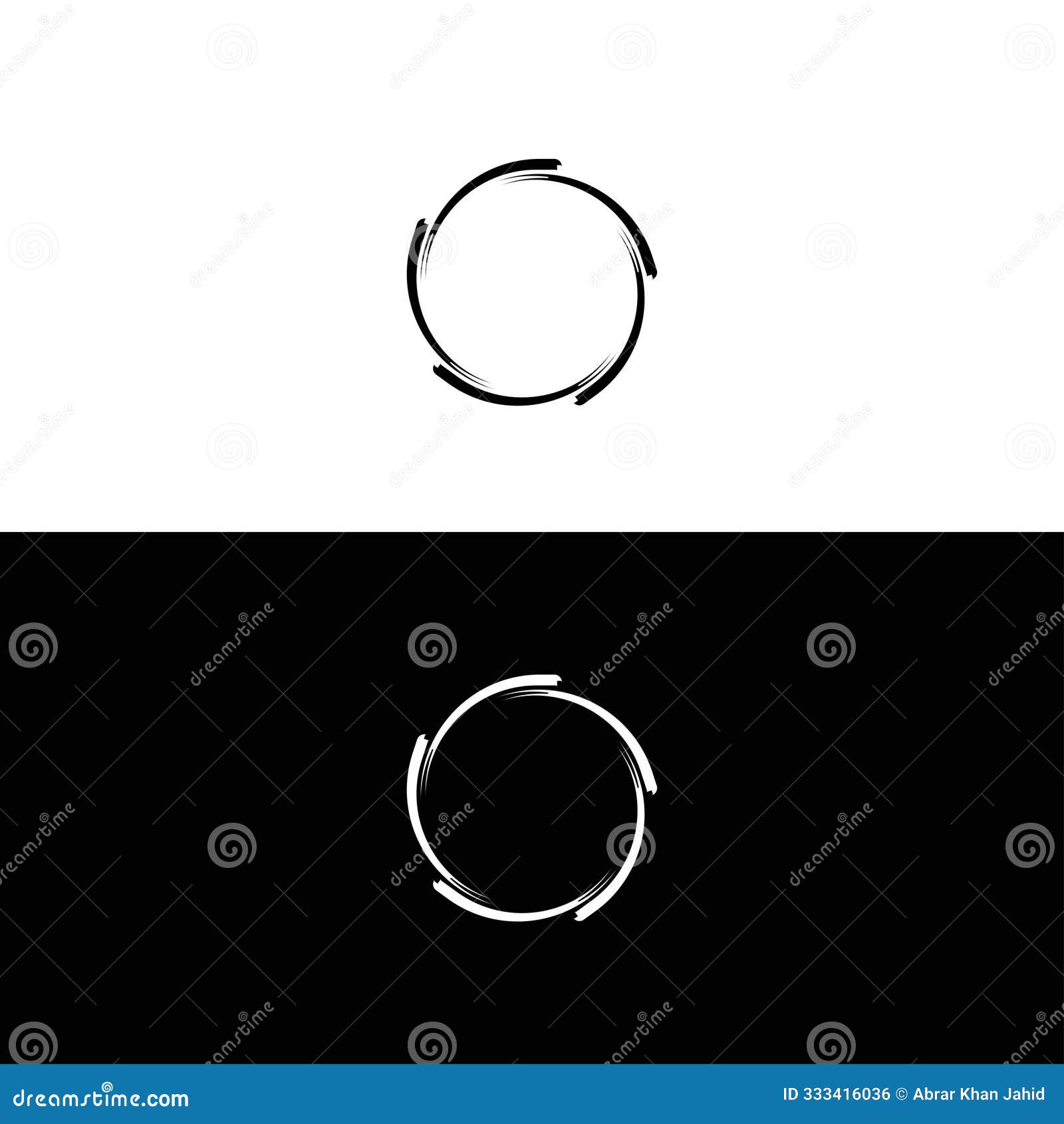 Round Circular Banner Frames, Borders Circle Vector Logo Template Stock ...