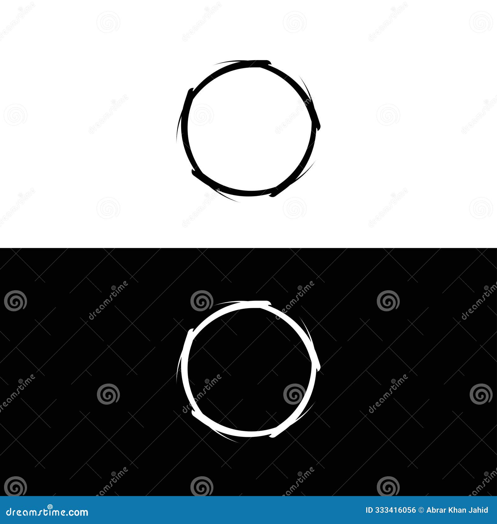 Round Circular Banner Frames, Borders Circle Vector Logo Template Stock ...