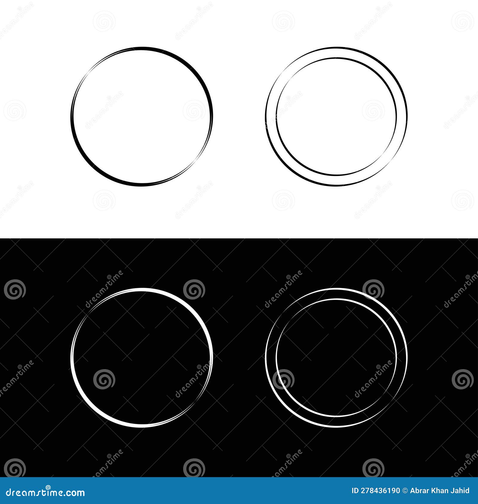 Round Circular Banner Frames, Borders, Stock Illustration ...