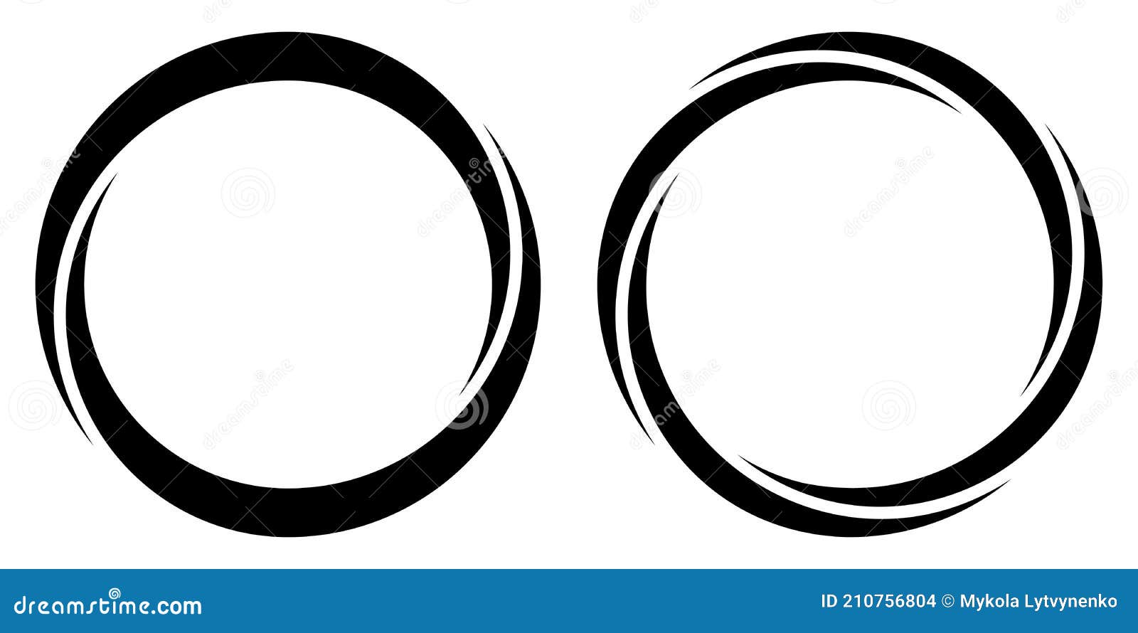 Round Circular Banner Frames, Borders, Vector Hand Drawn, Circular ...