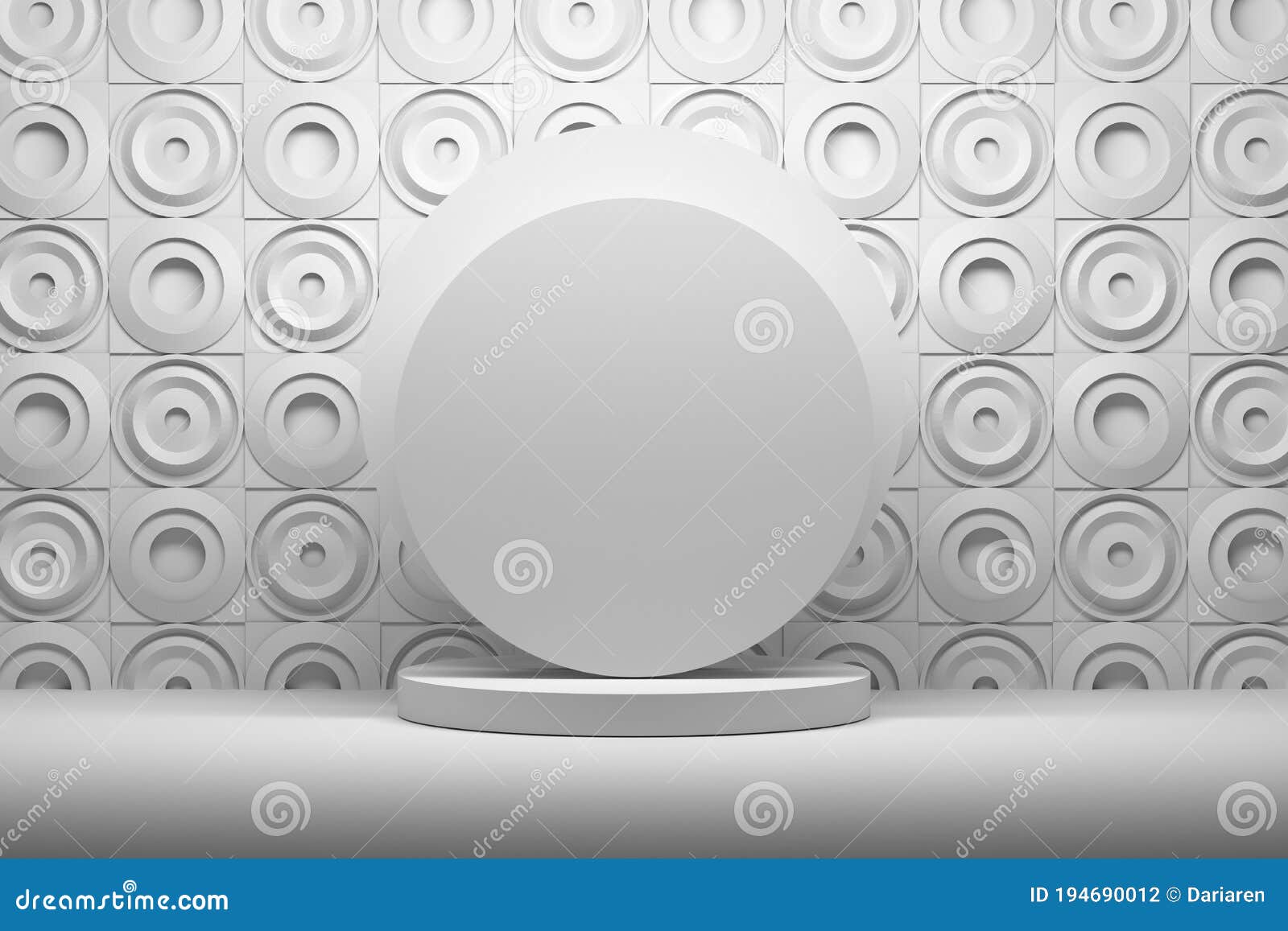 Round Circular Stand on Pattern of Round Shapes Stock Illustration ...