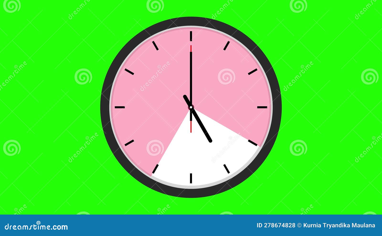 Round Clock Animation Wall Clock 3 Clock Greenscreen Animation Company ...