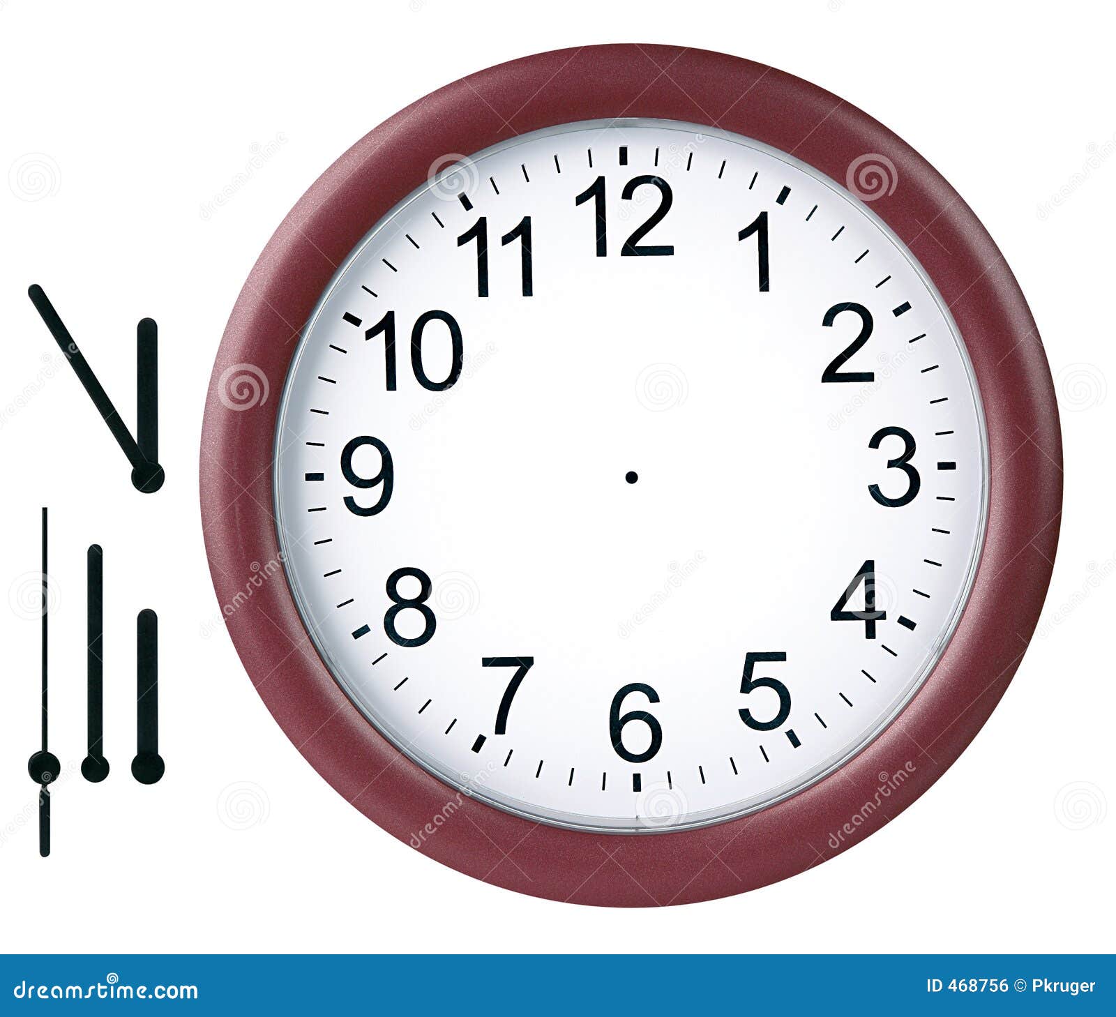 Round clock isolated stock photo. Image of deadline, limit - 468756