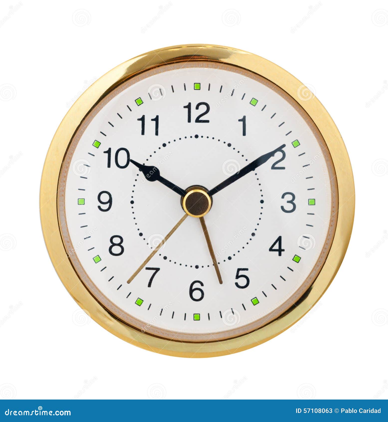 Round clock isolated. stock image. Image of ticker, golden - 57108063