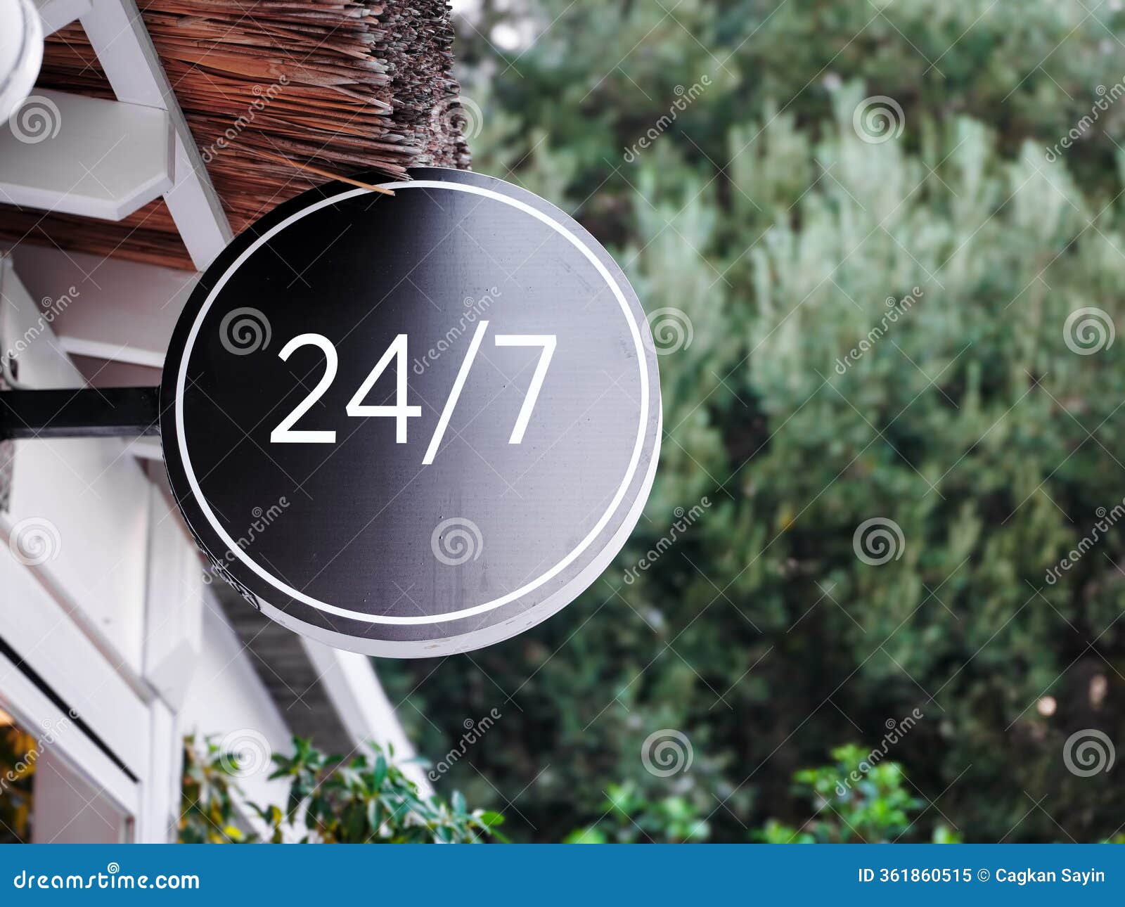 Round-the-clock Service Sign Displaying 24/7 Availability Stock Image ...