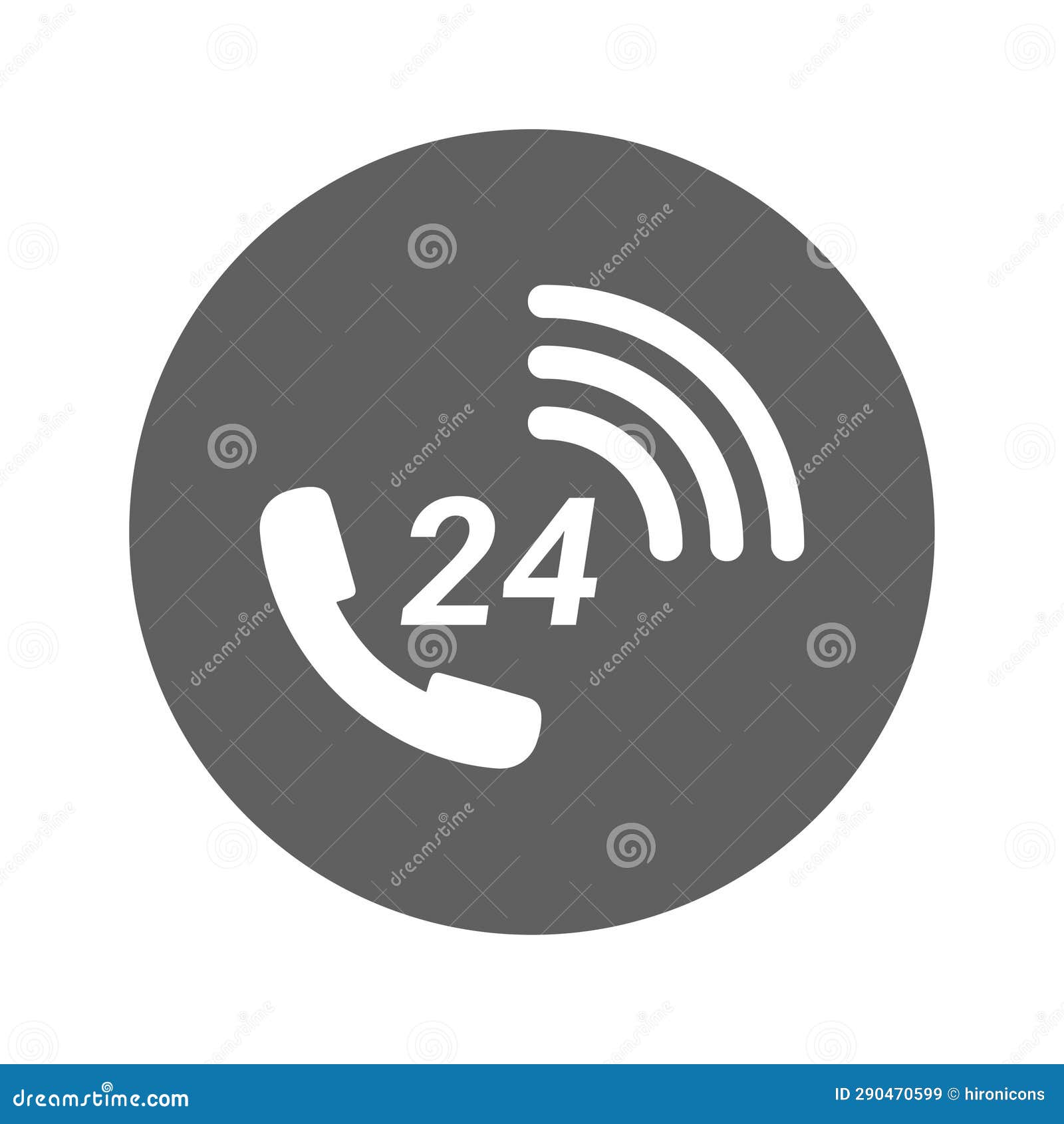 Round-the-clock Support Icon Stock Illustration - Illustration of sign ...
