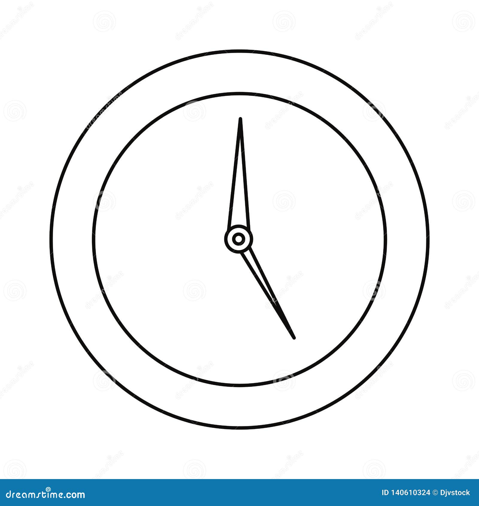 Round clock time stock vector. Illustration of style - 140610324