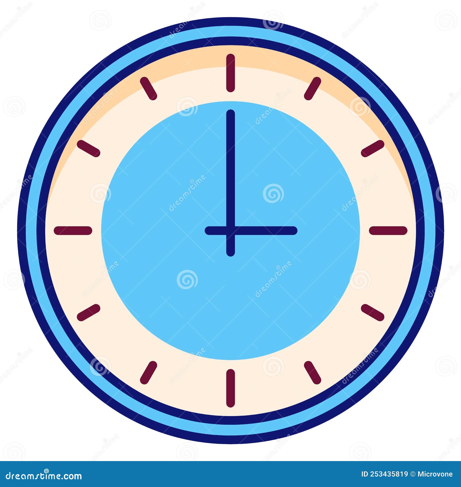 Clock With Color Spectrum Vector Illustration | CartoonDealer.com #37977952