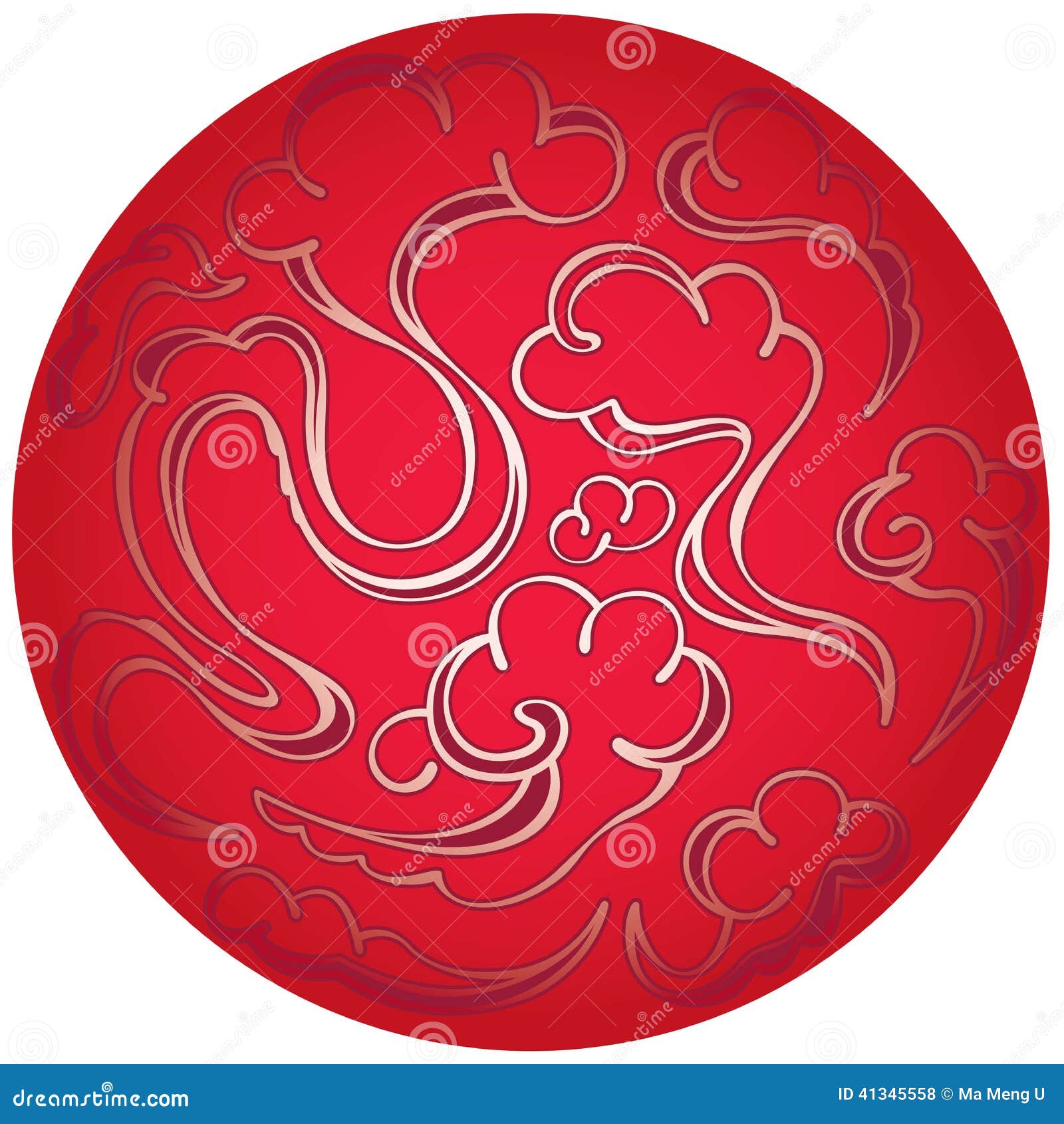 Round cloud illustration stock vector. Illustration of japan - 41345558