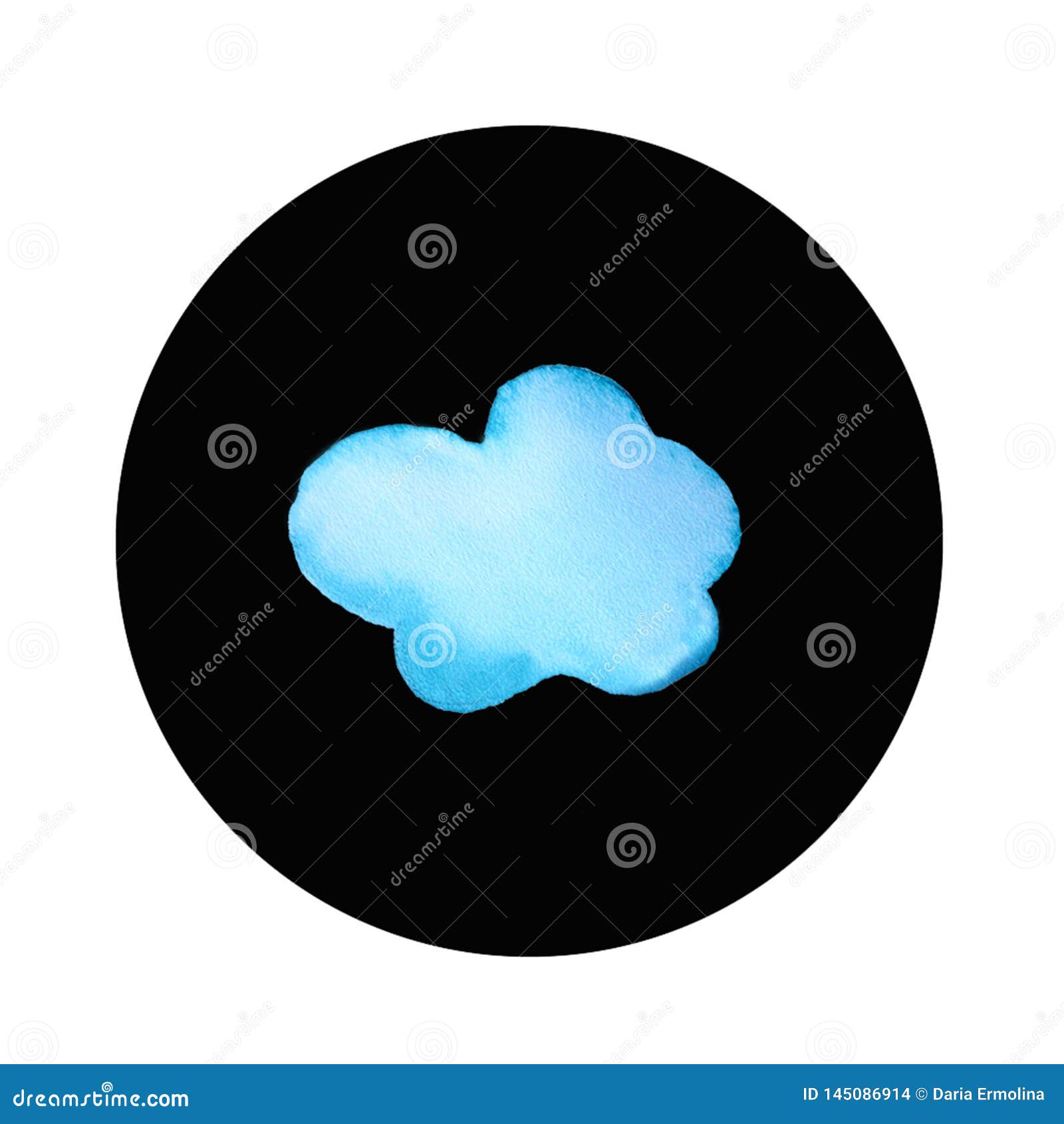 Round cloud logo stock illustration. Illustration of flat - 145086914