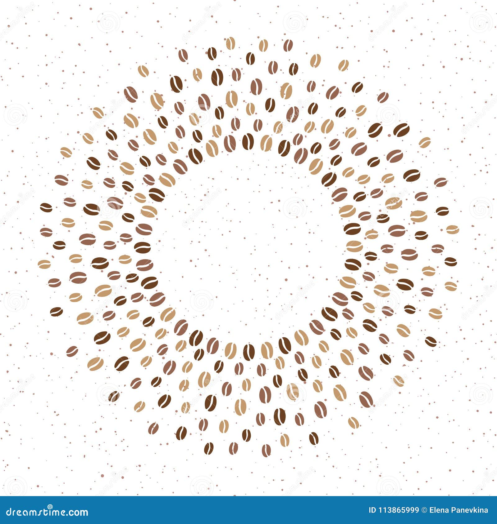 Round Coffee Beans Frame with Space for Text Stock Vector ...