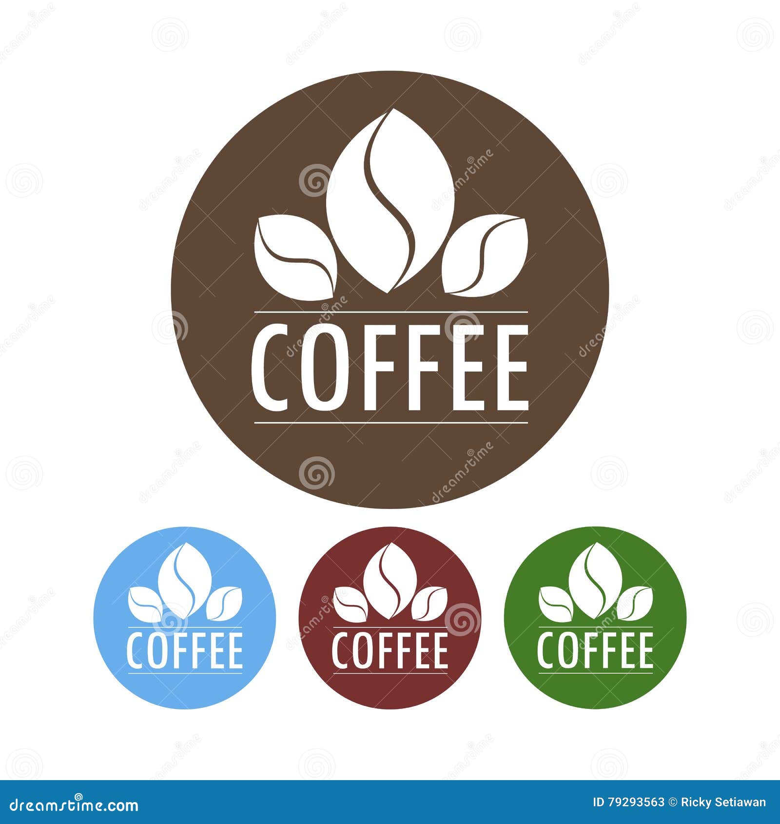 Round Coffee Shop Logo stock illustration. Illustration of cafe - 79293563