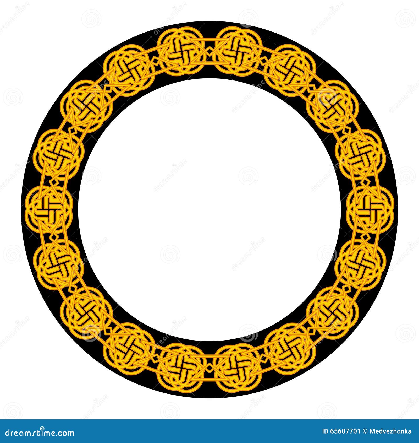 Round Color Frame in Celtic Style Stock Illustration - Illustration of ...