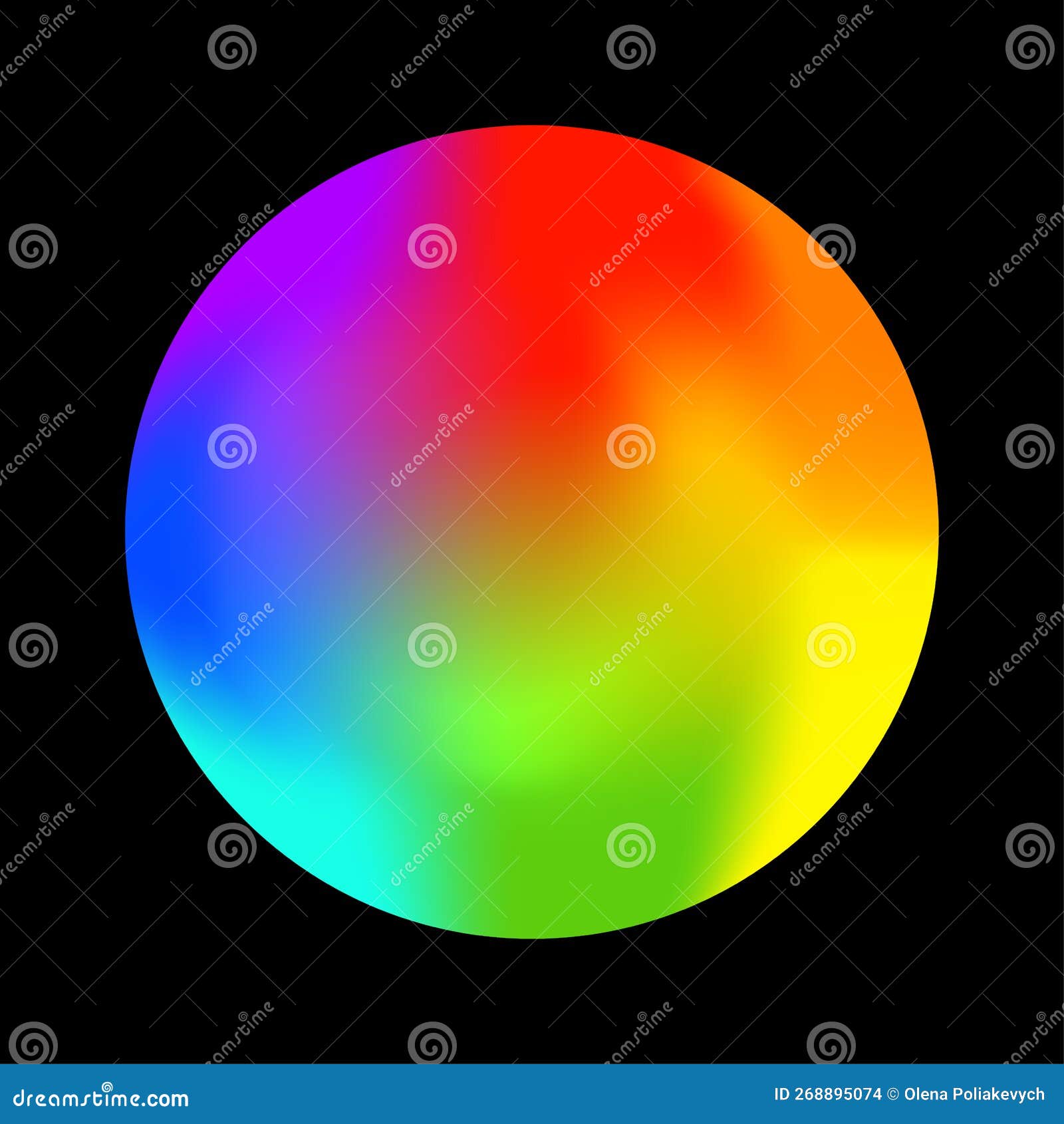 Round Color Palette. Rainbow Gradient. Vector Illustration Stock Vector ...