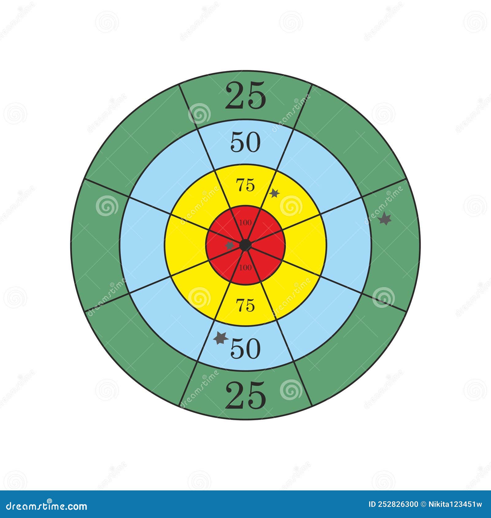 Round Color Target with Random Holes Isolated on White Stock ...