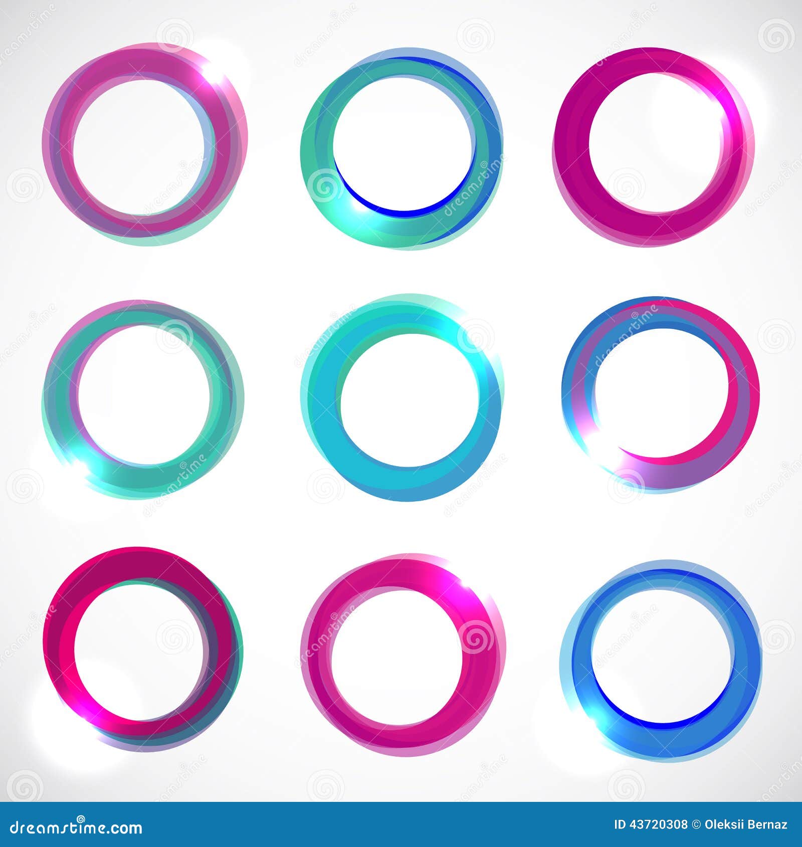 Round Color Vector Circle Banners Stock Vector - Illustration of ...
