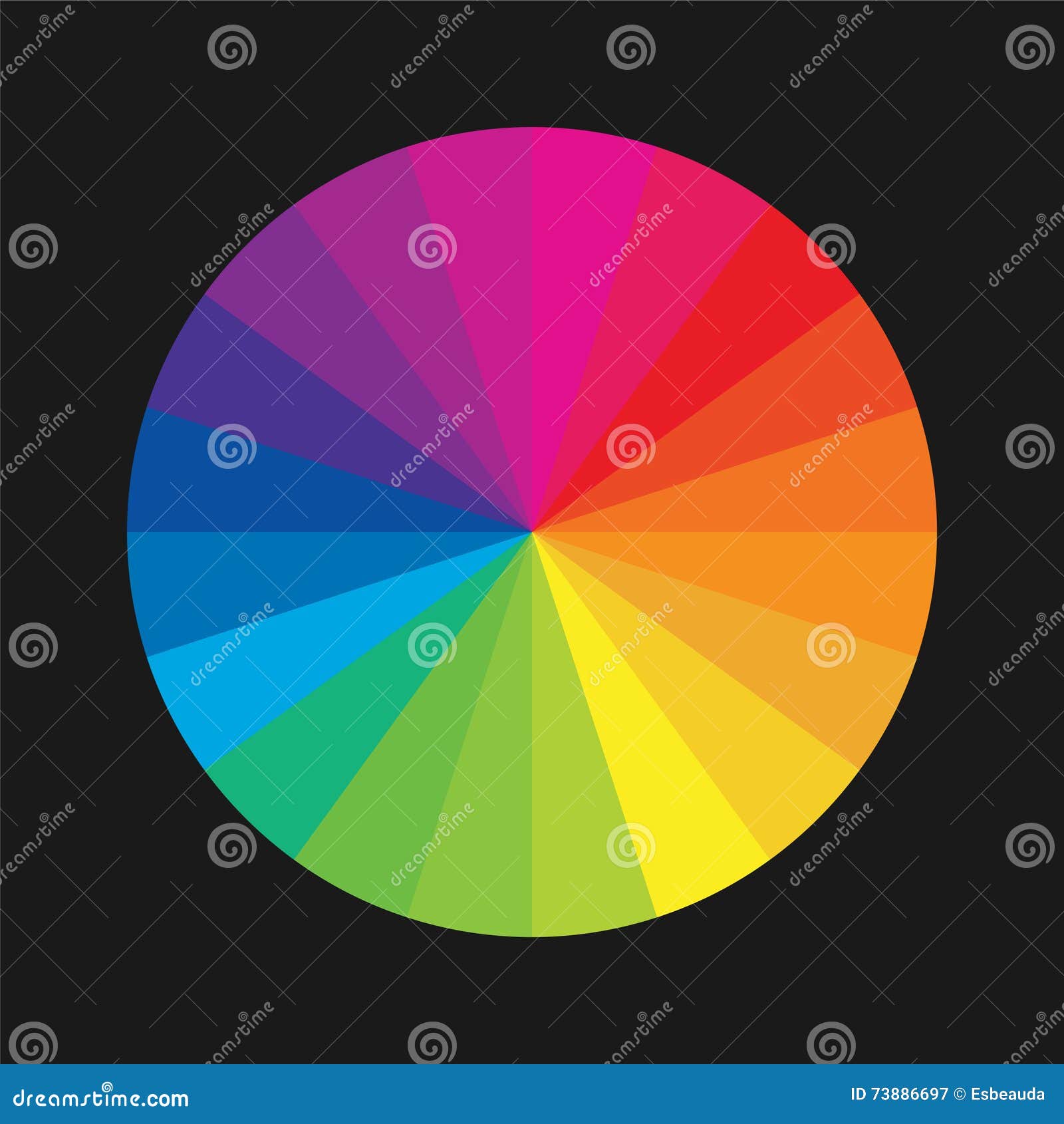 Round Color Wheel Guide Template Stock Vector - Illustration of ...