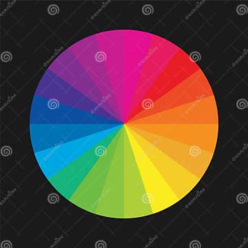 Round Color Wheel Guide Template Stock Vector - Illustration of ...