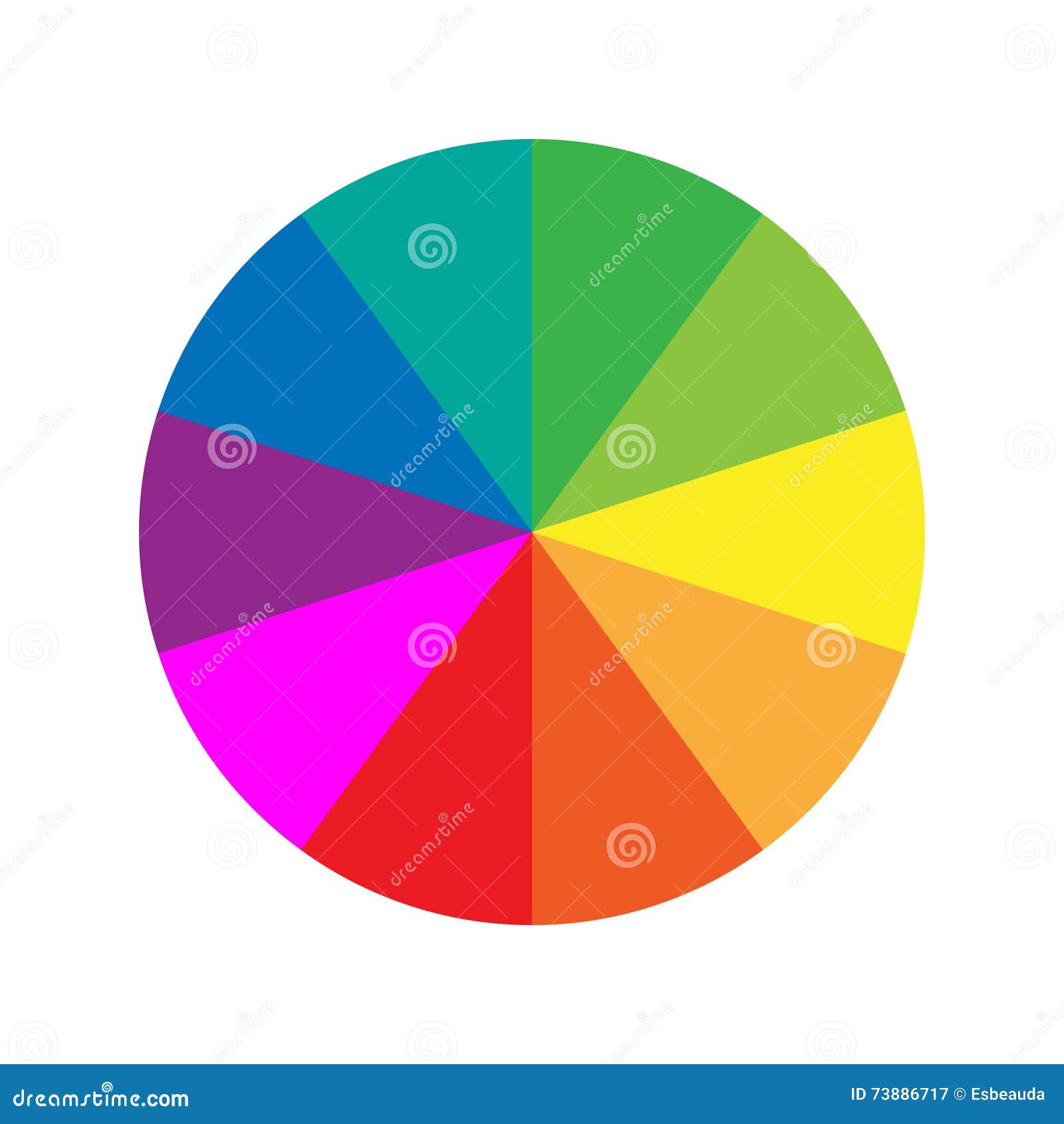 Round Color Wheel Guide Template Stock Vector - Illustration of paint ...