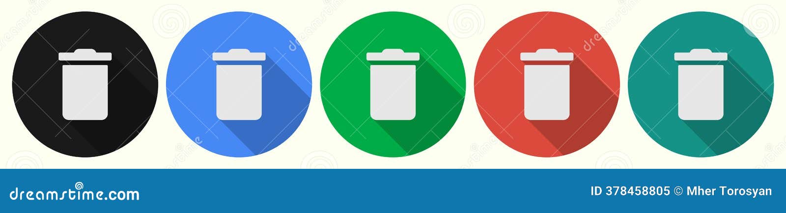 Red Delete Buttons With White Trash Can Symbols And Bold Text In Two ...