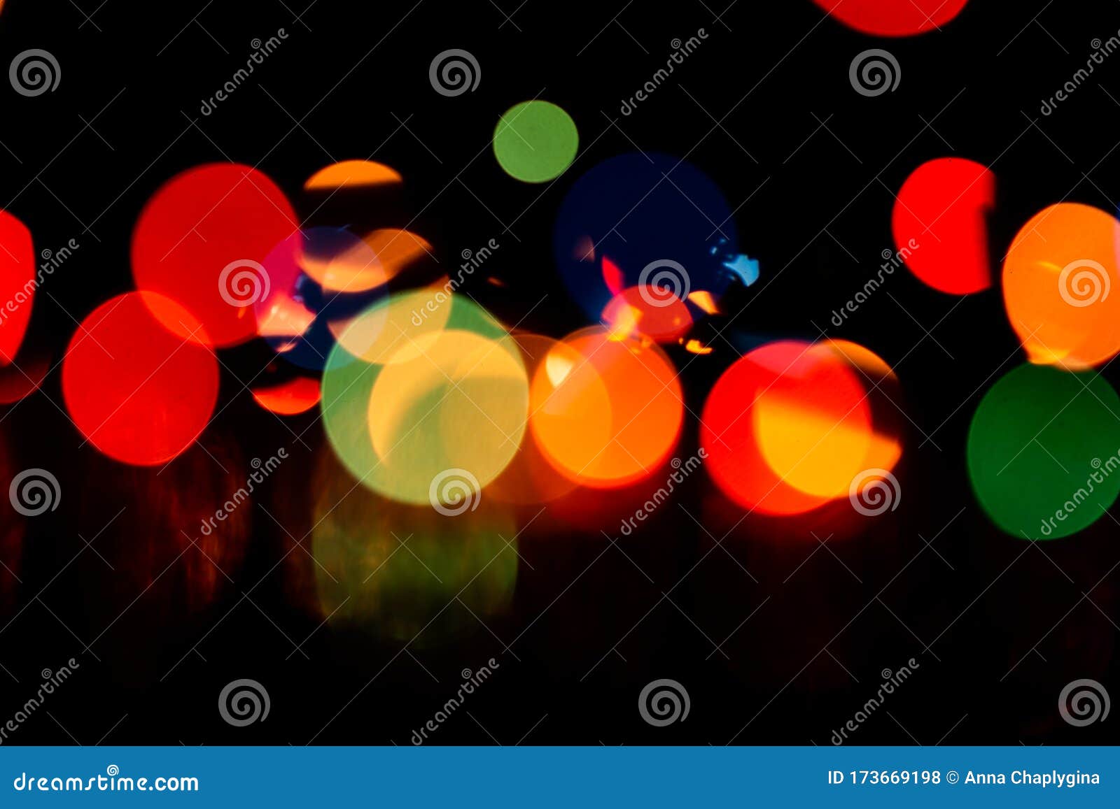 Round Colored Glare on a Black Background Stock Photo - Image of ...