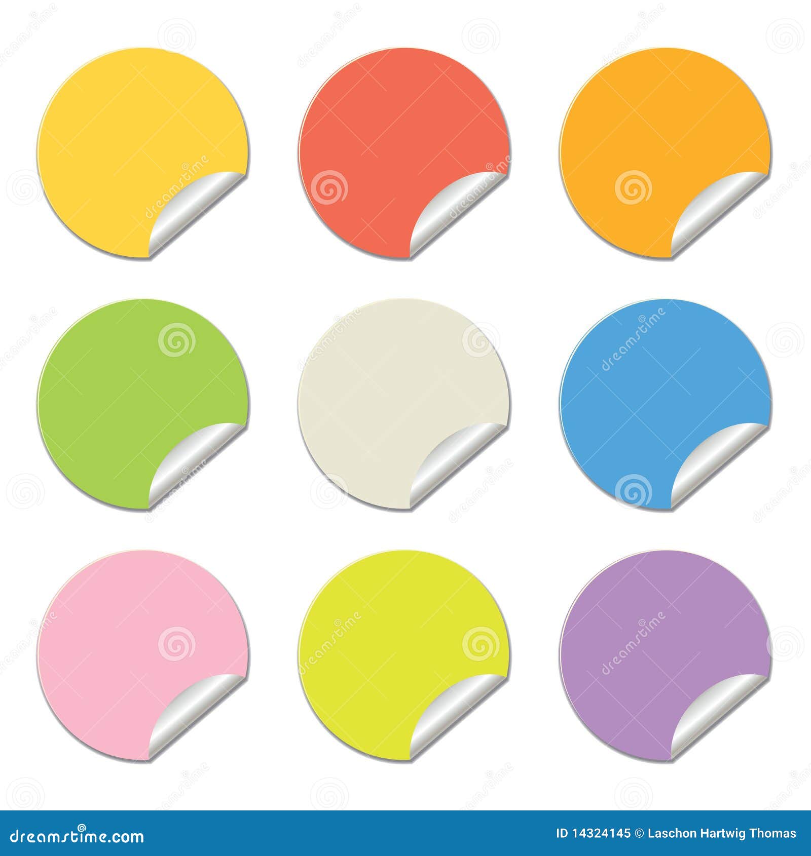 Round colored stickers stock vector. Illustration of circle - 14324145